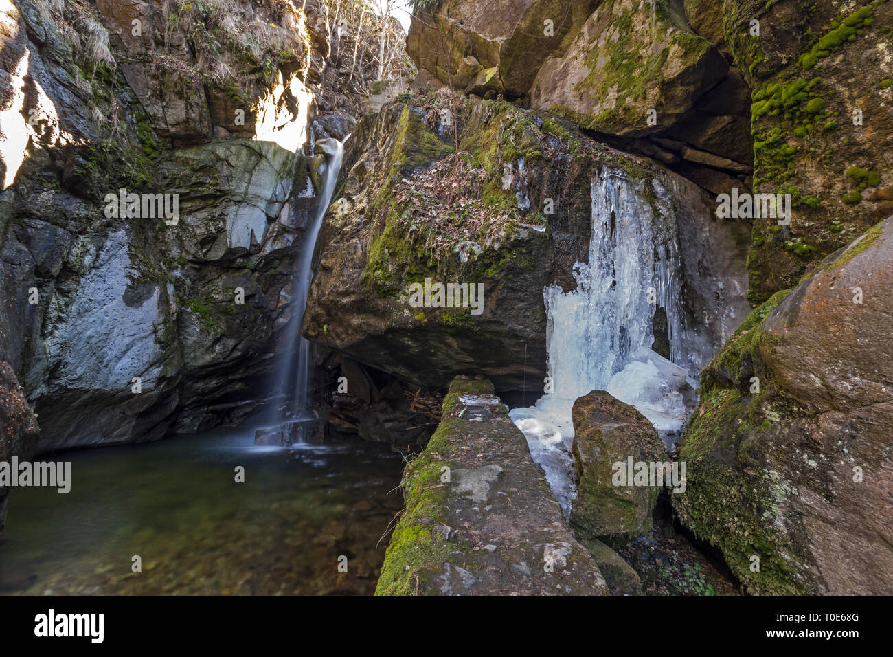 Amazing view of Kostenets waterfall, Rila Mountain, Bulgaria Stock ...