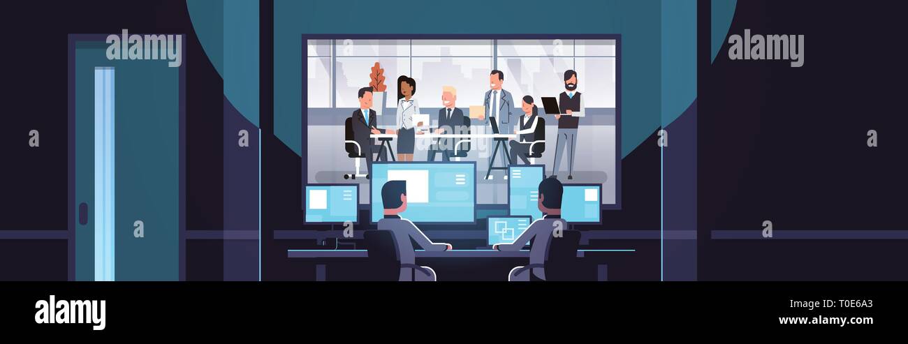 Surveillance team Stock Vector Images - Alamy