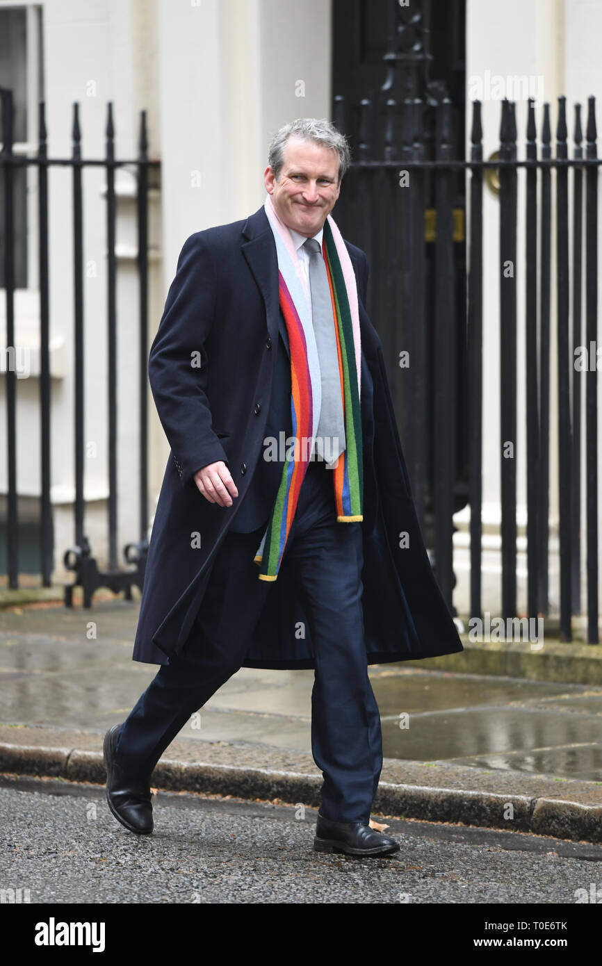 Education Secretary Damian Hinds arrives in Downing Street, London, for ...
