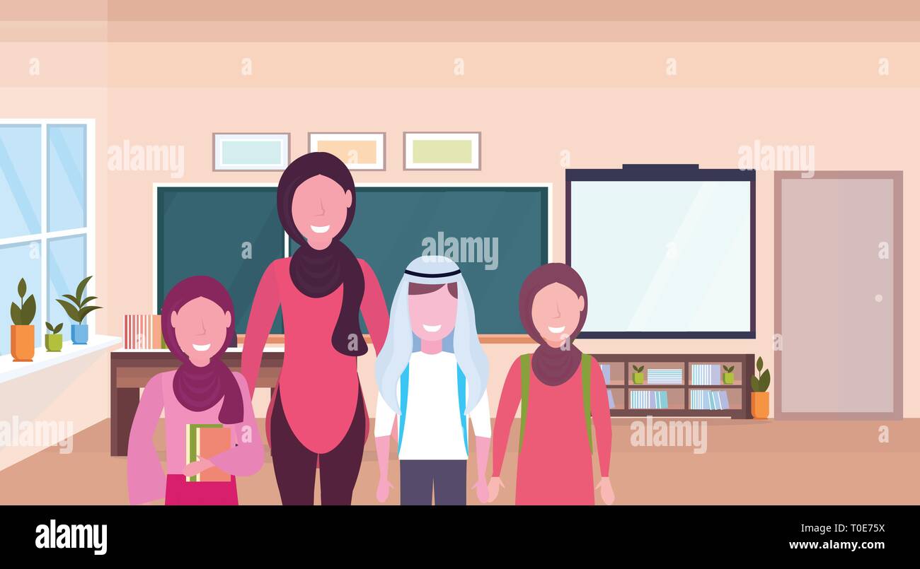 Arab school teacher Stock Vector Images - Alamy
