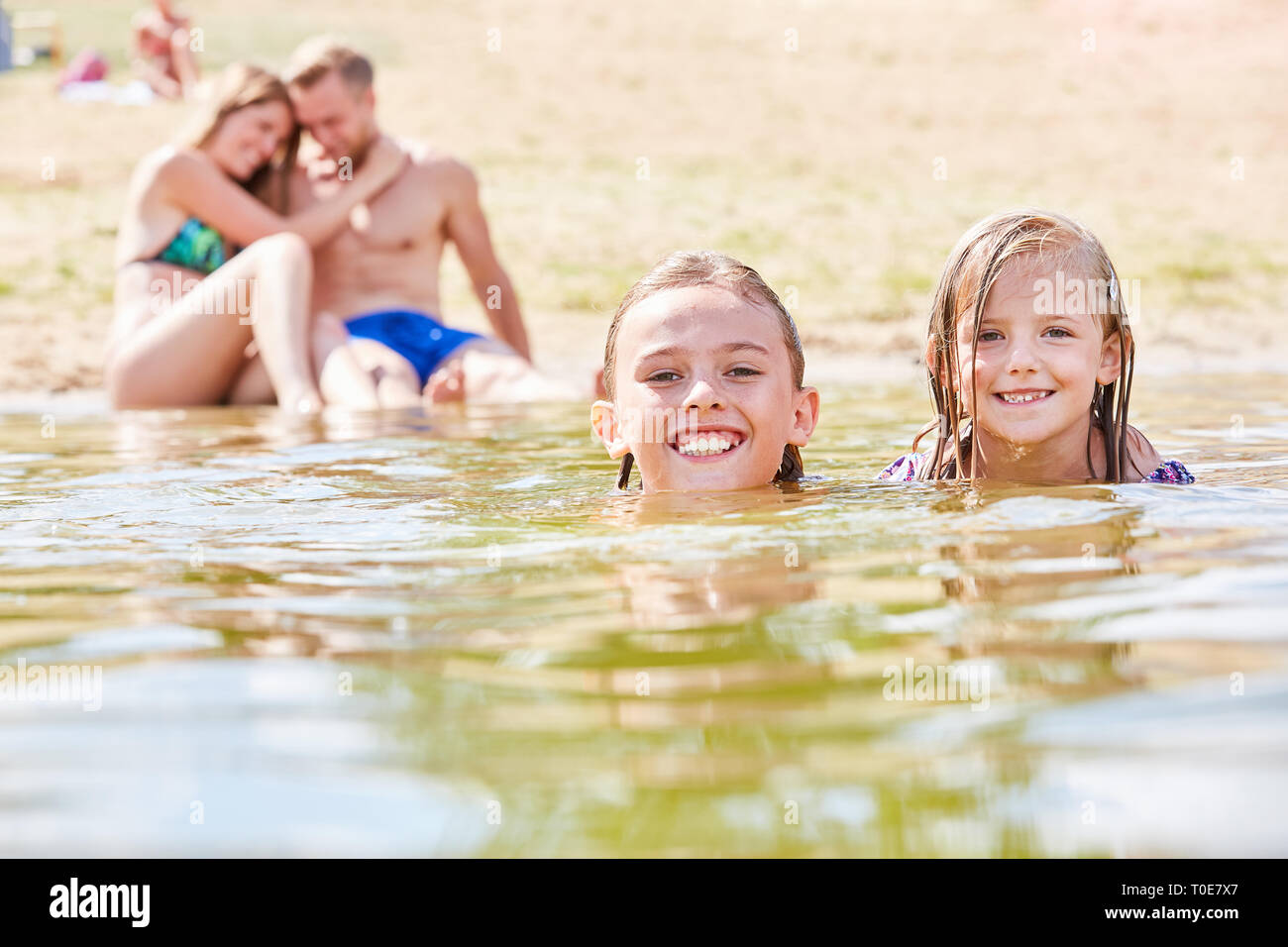Children Bathing Together