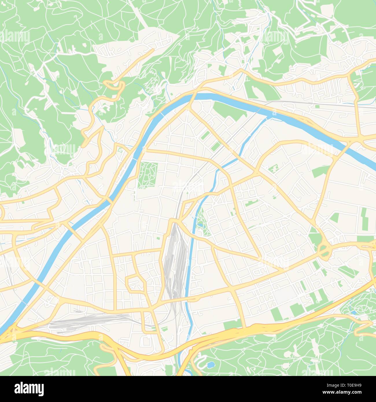Innsbruck printable map hi-res stock photography and images - Alamy