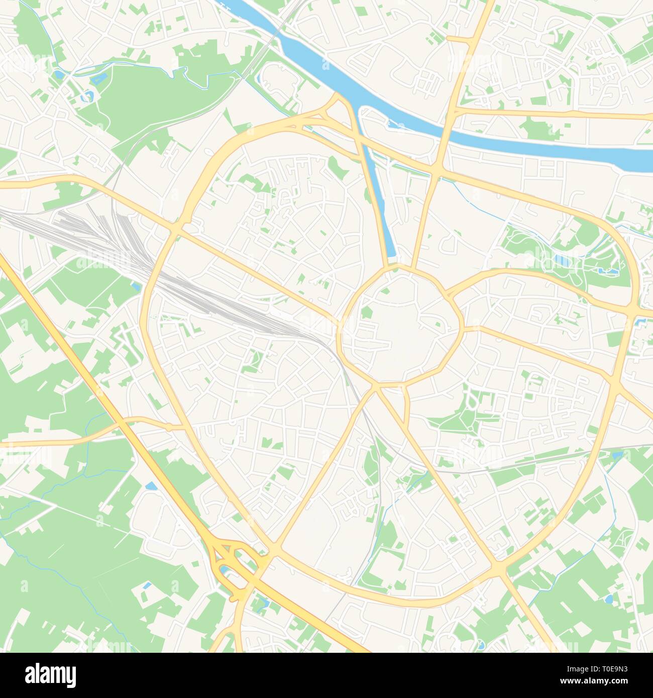 Hasselt printable map Stock Vector Images - Alamy