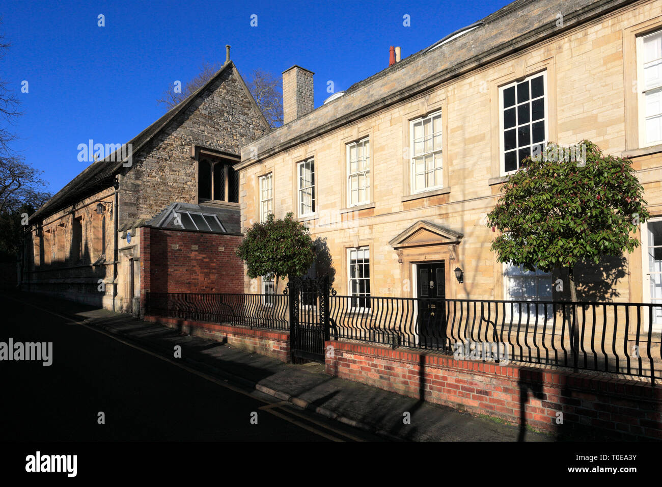 The Kings school hall, Castlegate, Grantham town, Lincolnshire, England ...