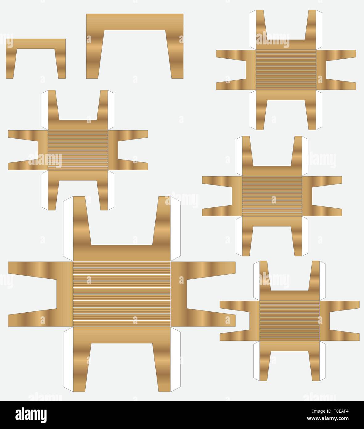 Table and Chair Paper Model Vector and illustration Stock Vector Image ...