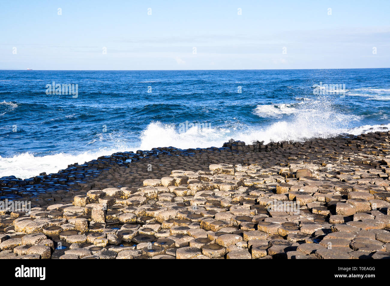Basalt Formations at the Giants Causeway, Northern Ireland Stock Photo ...