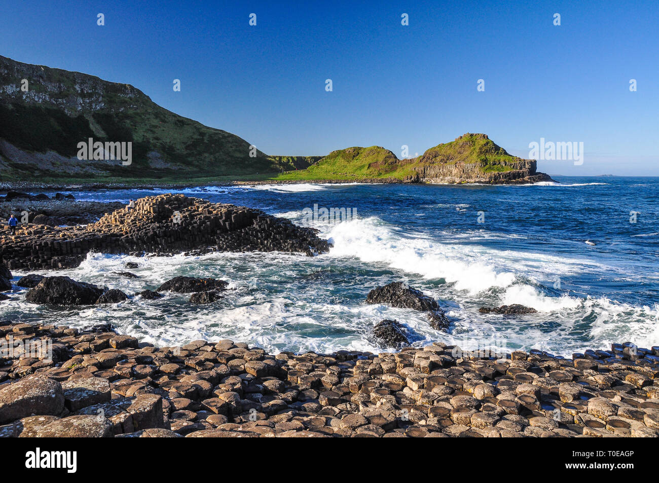 Basalt Formations at the Giants Causeway, Northern Ireland Stock Photo ...