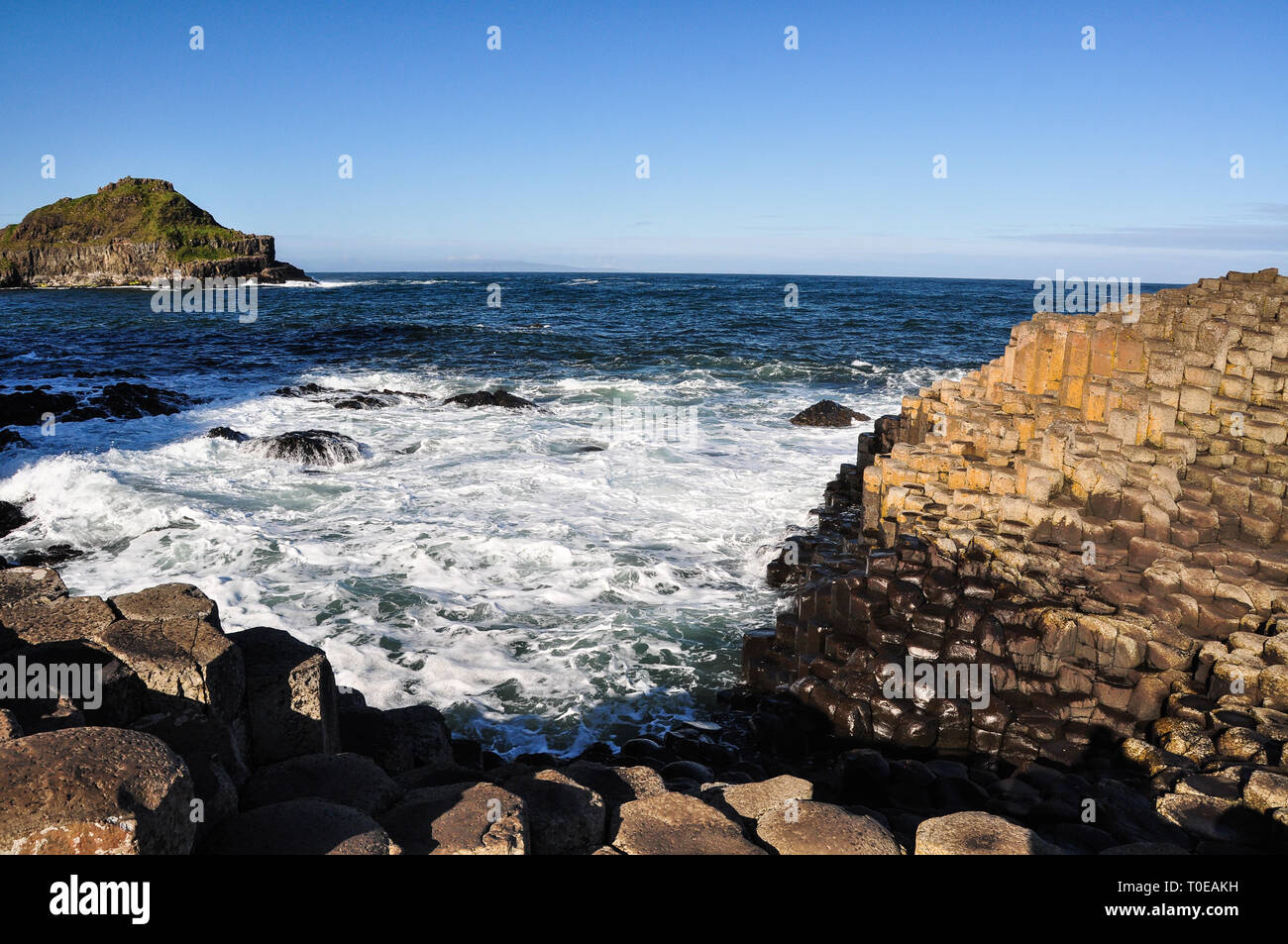 Basalt Formations at the Giants Causeway, Northern Ireland Stock Photo ...