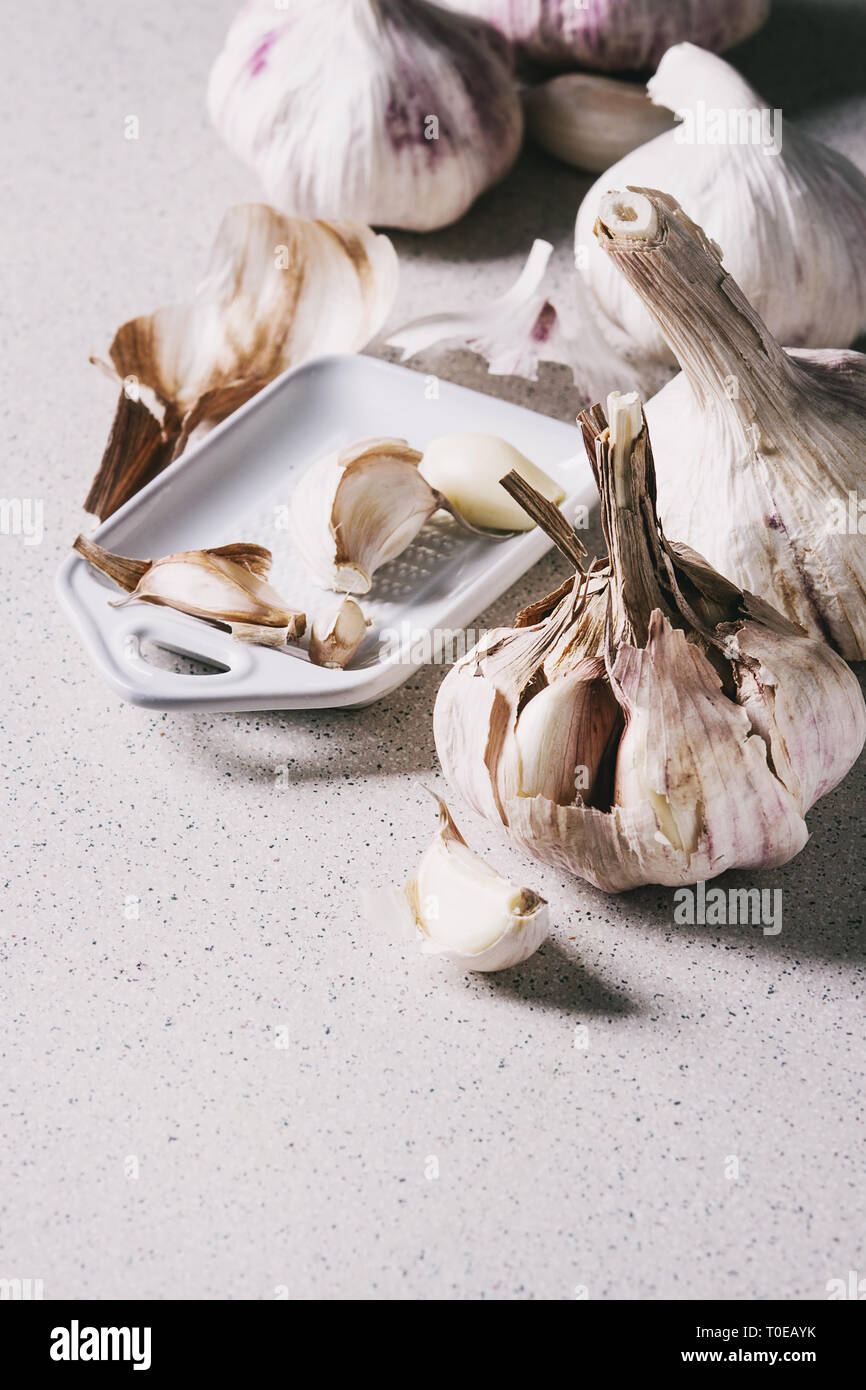 Group of garlic Stock Photo - Alamy