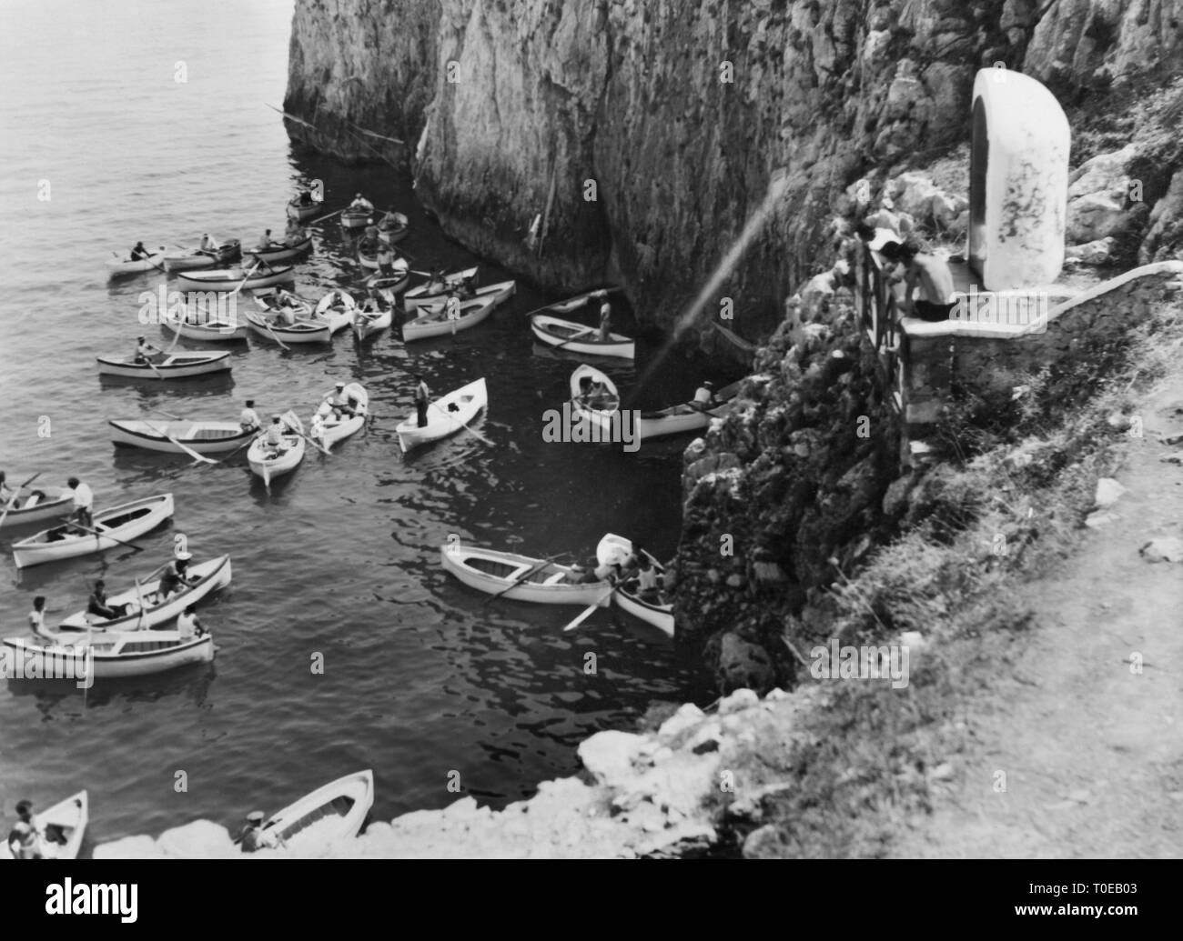 grotta azzurra, anacapri, capri island, campania, italy 1930-40 Stock ...