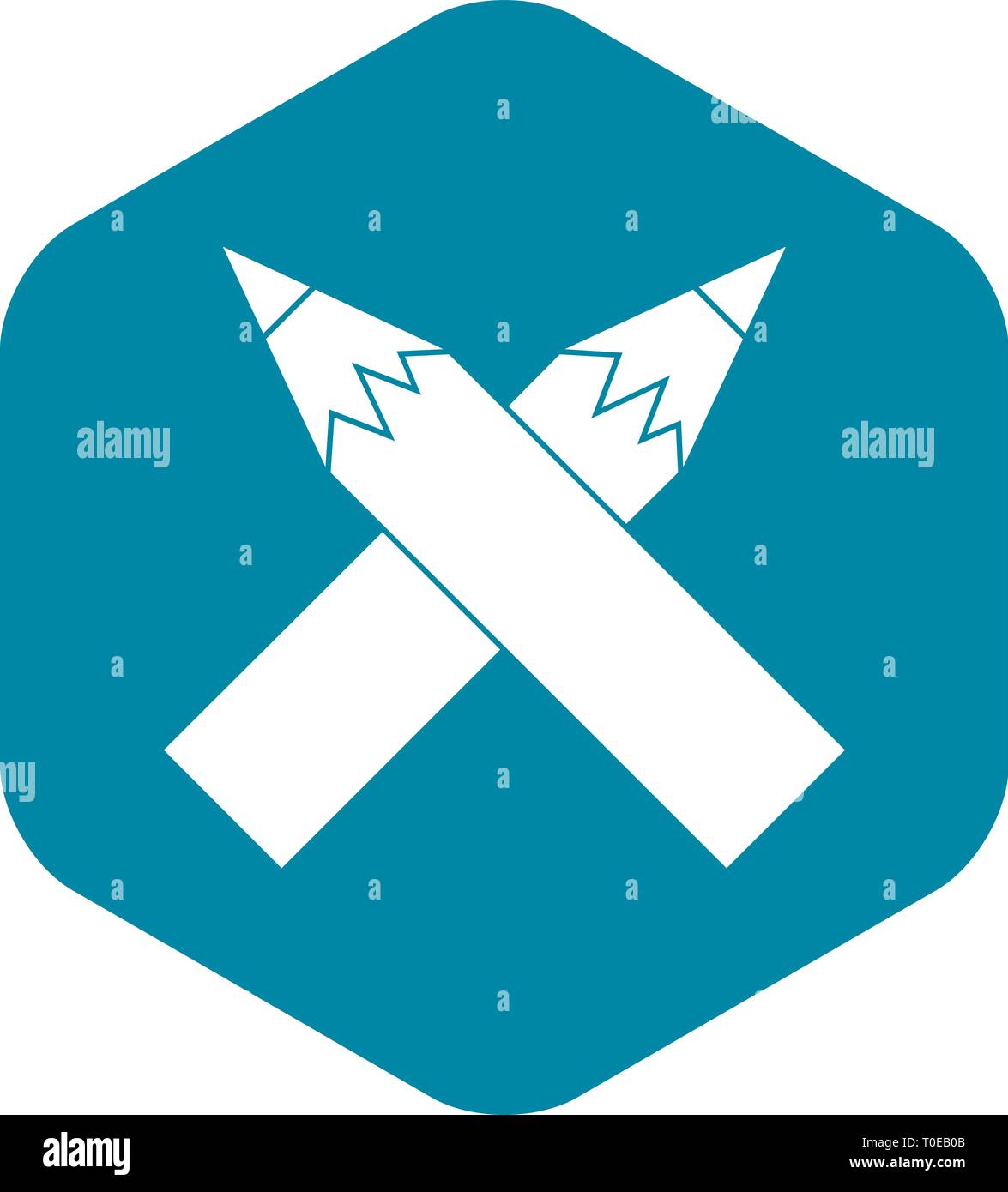 Two crossed pencils icon, simple style Stock Vector Image & Art - Alamy