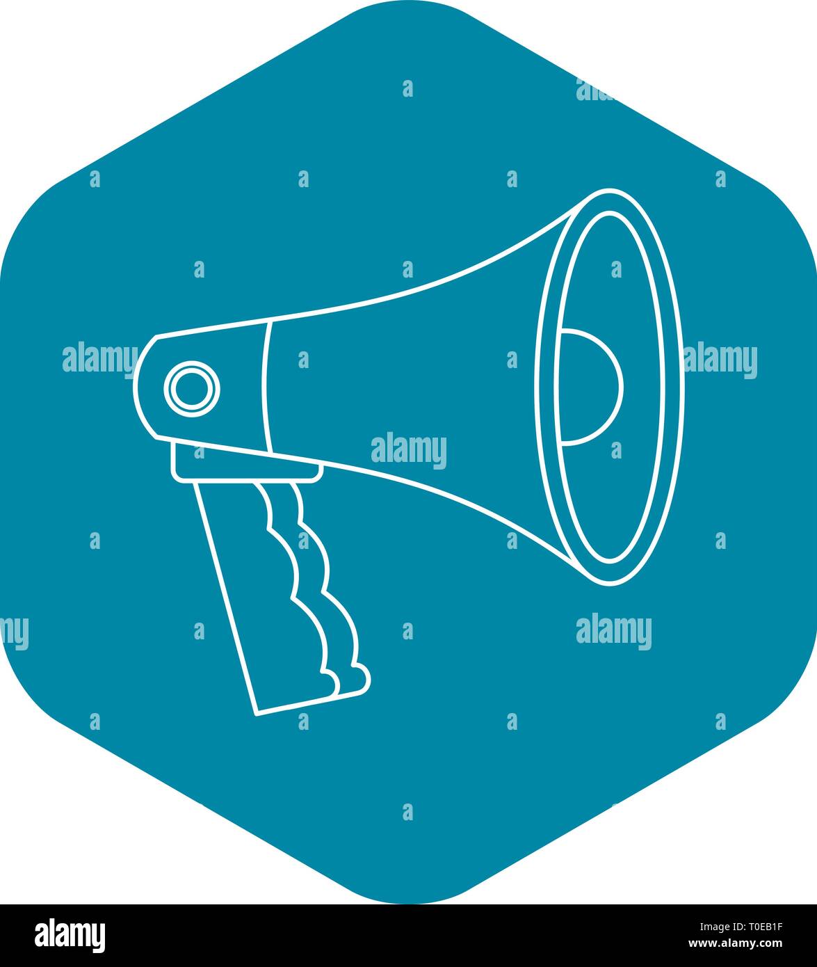 Bullhorn icon, outline style Stock Vector Image & Art - Alamy