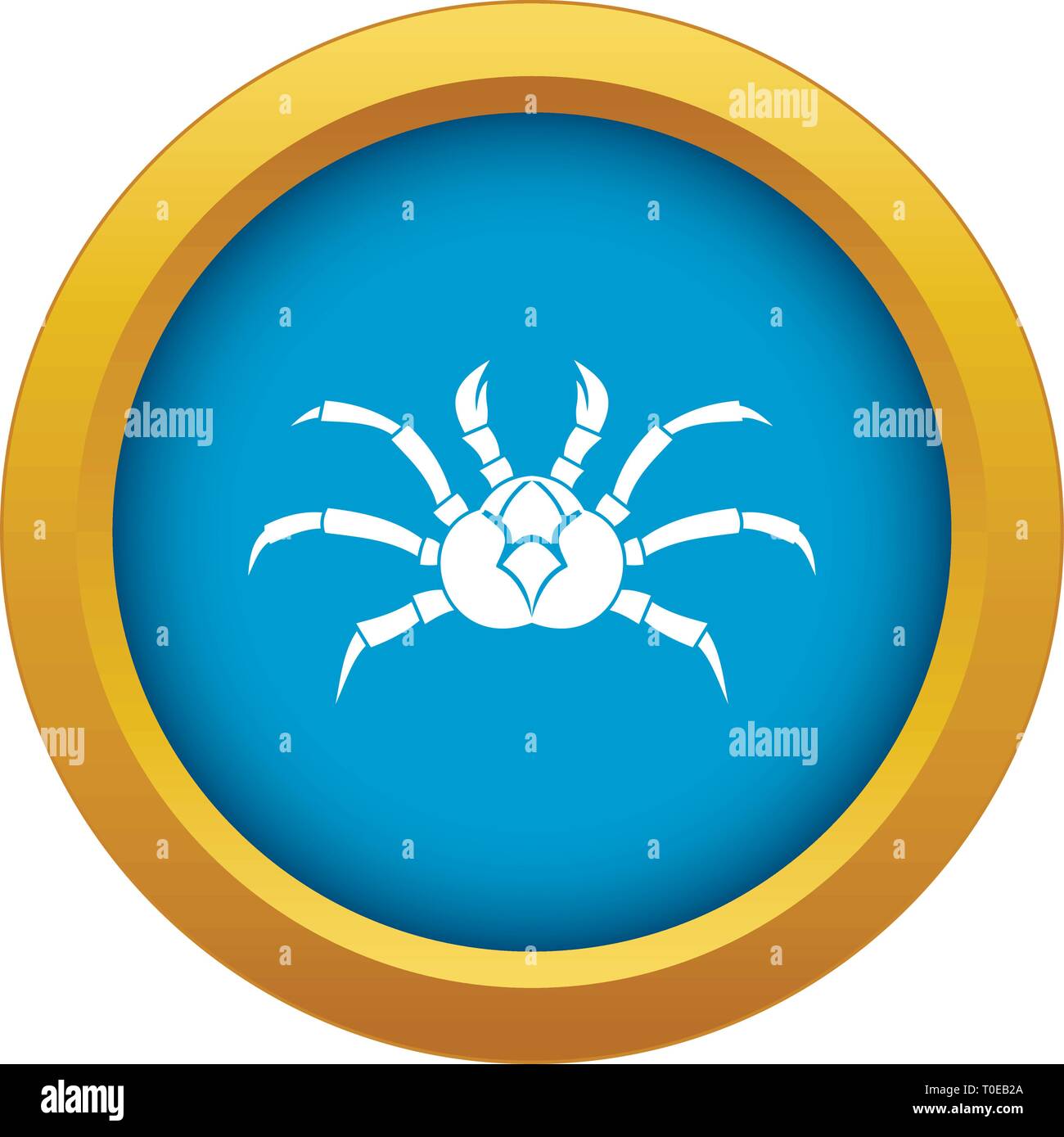 Crab icon blue vector isolated Stock Vector Image & Art - Alamy