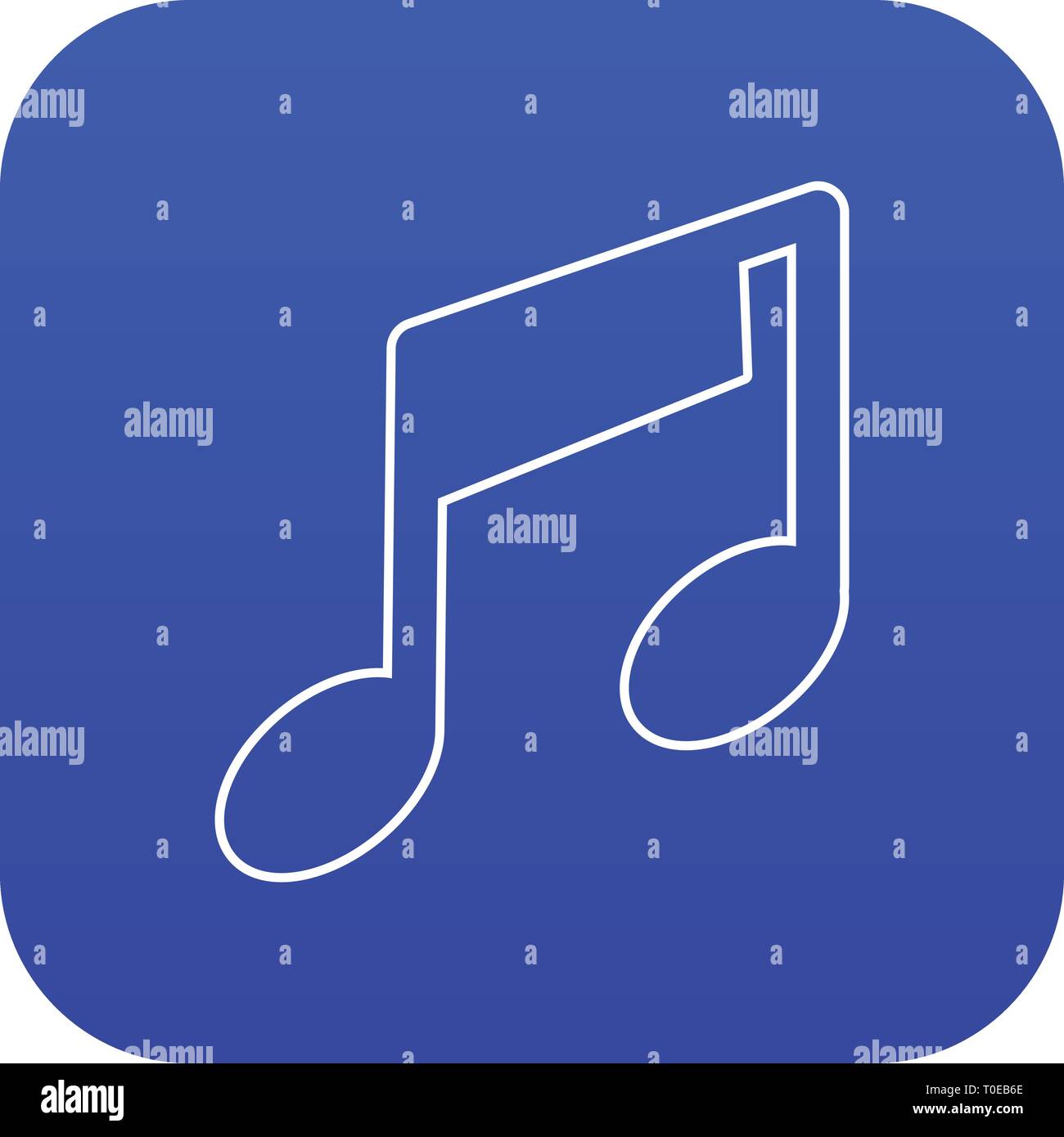 Music note icon blue vector Stock Vector Image & Art - Alamy