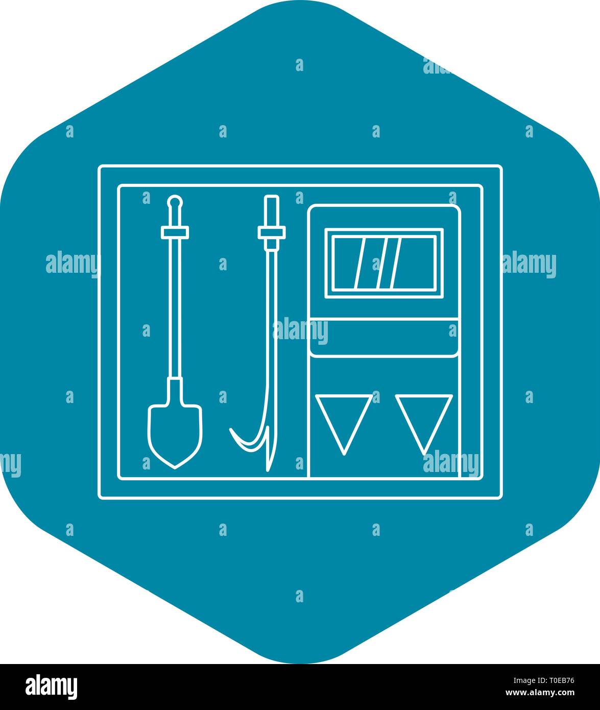 Fire extinguishing equipment icon, outline style Stock Vector Image ...