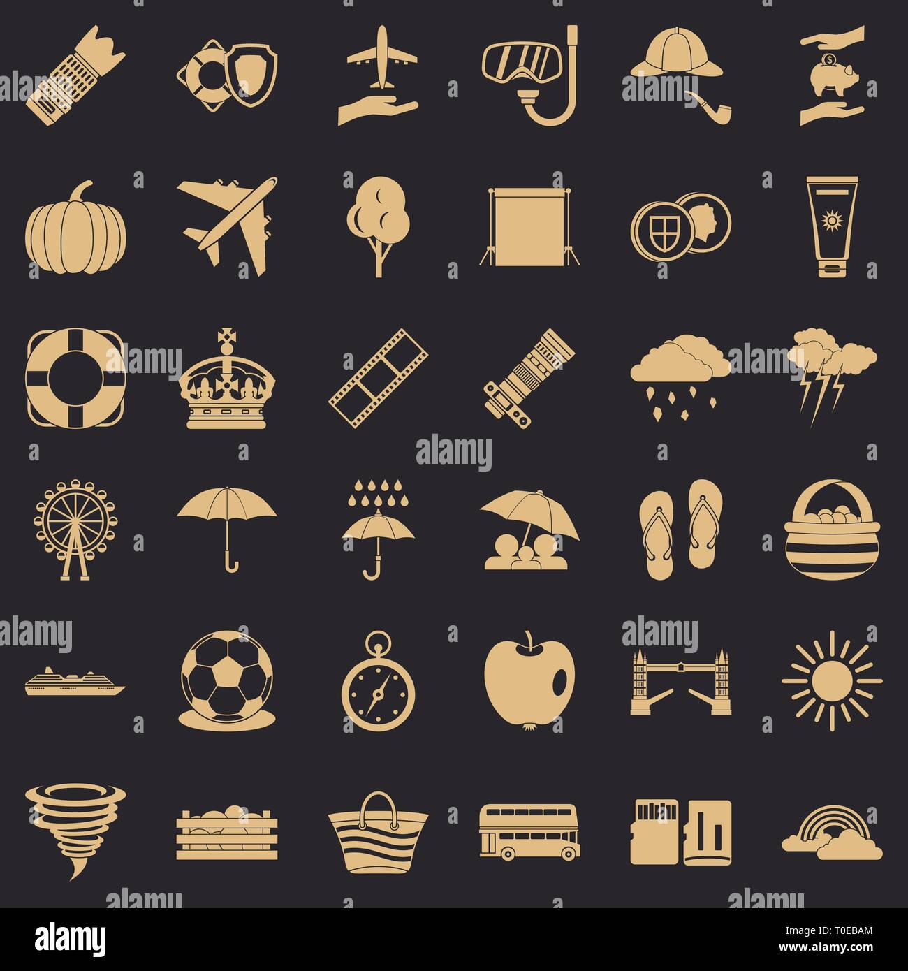 Good weather icons set, simple style Stock Vector Image & Art - Alamy