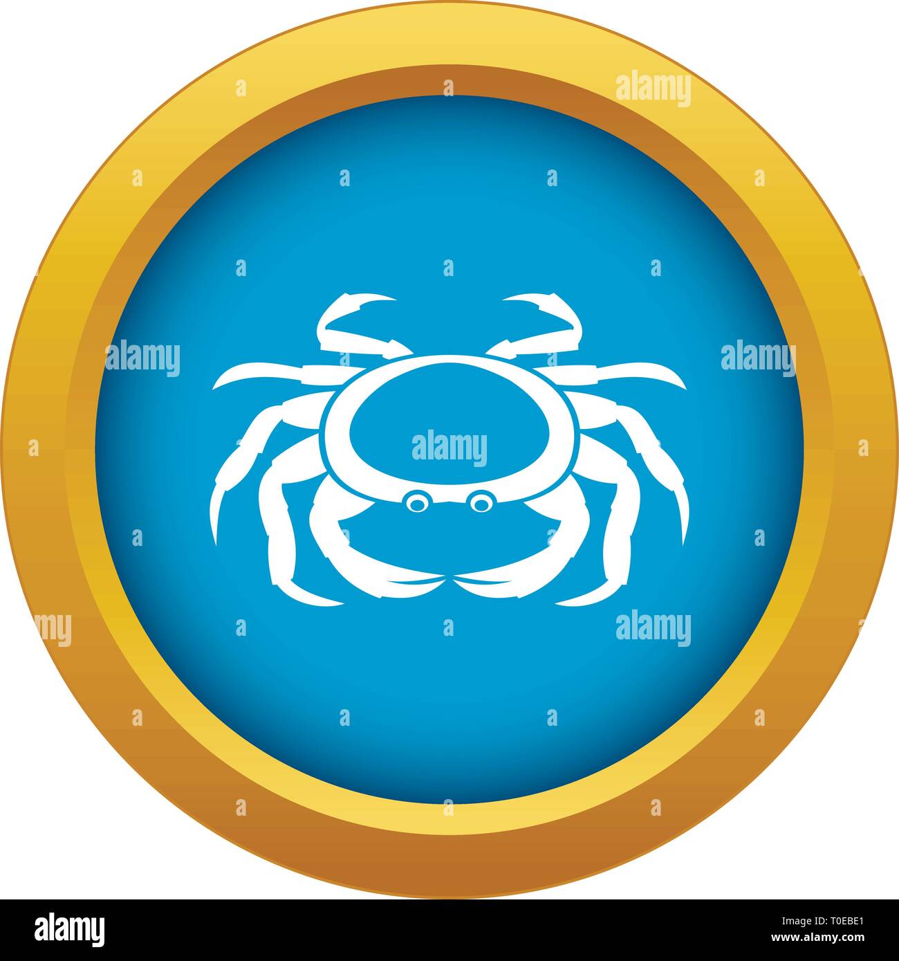 Seafood crab icon blue vector isolated Stock Vector Image & Art - Alamy