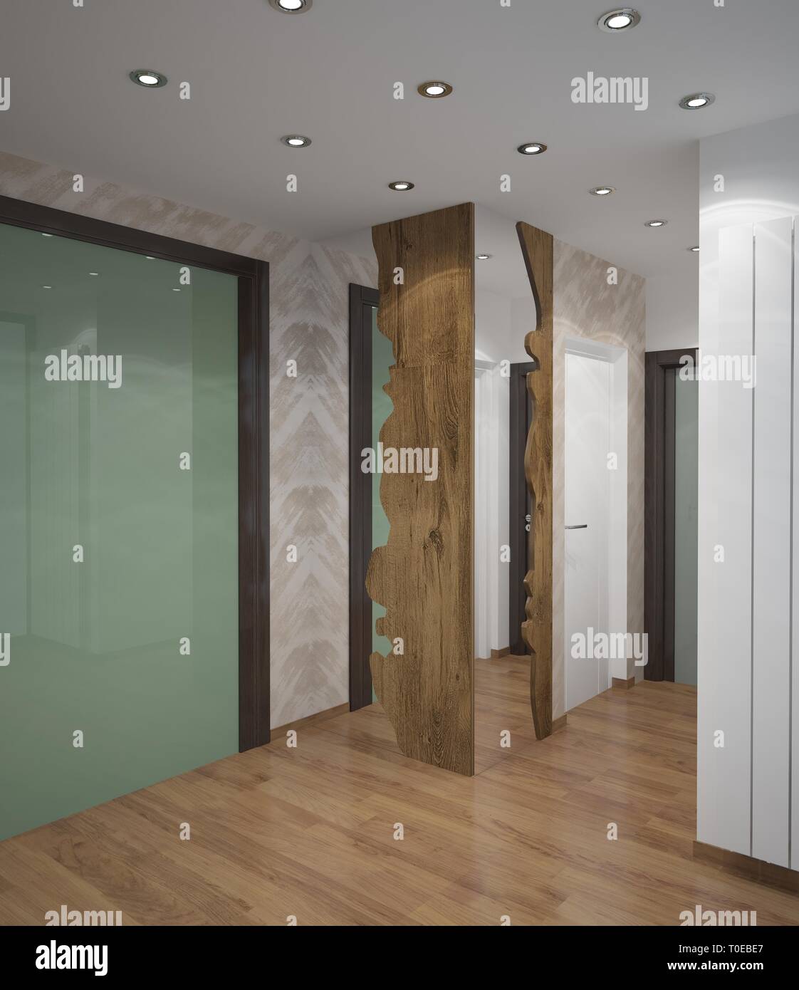 3d rendering of an entrance / corridor Stock Photo - Alamy