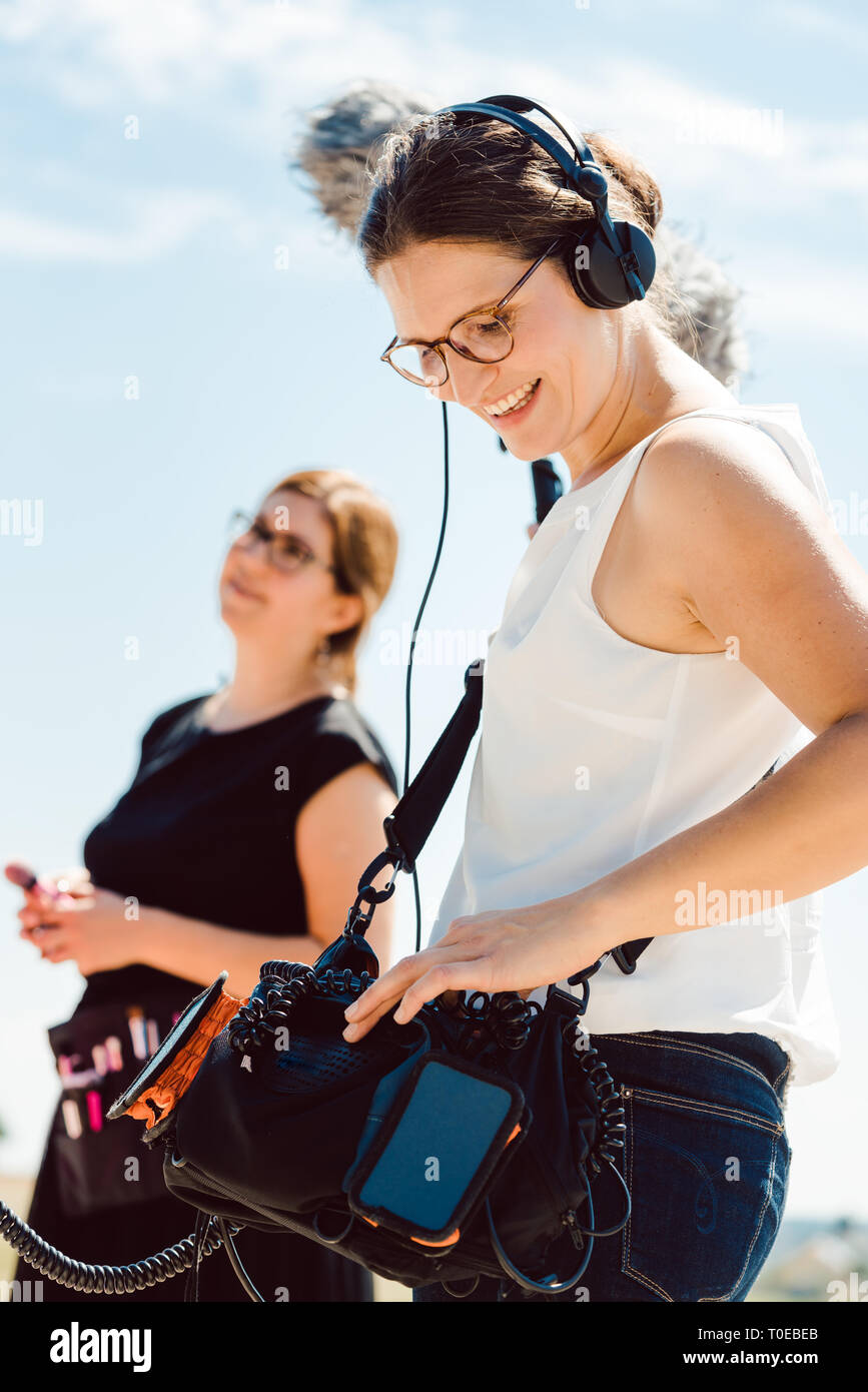 Boom operator hi-res stock photography and images - Alamy