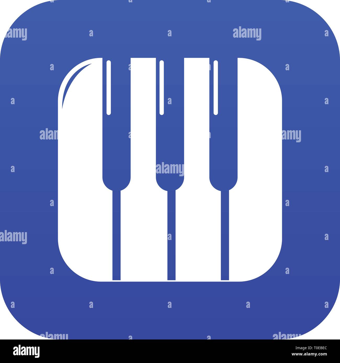 Piano keys icon blue vector Stock Vector Image & Art - Alamy
