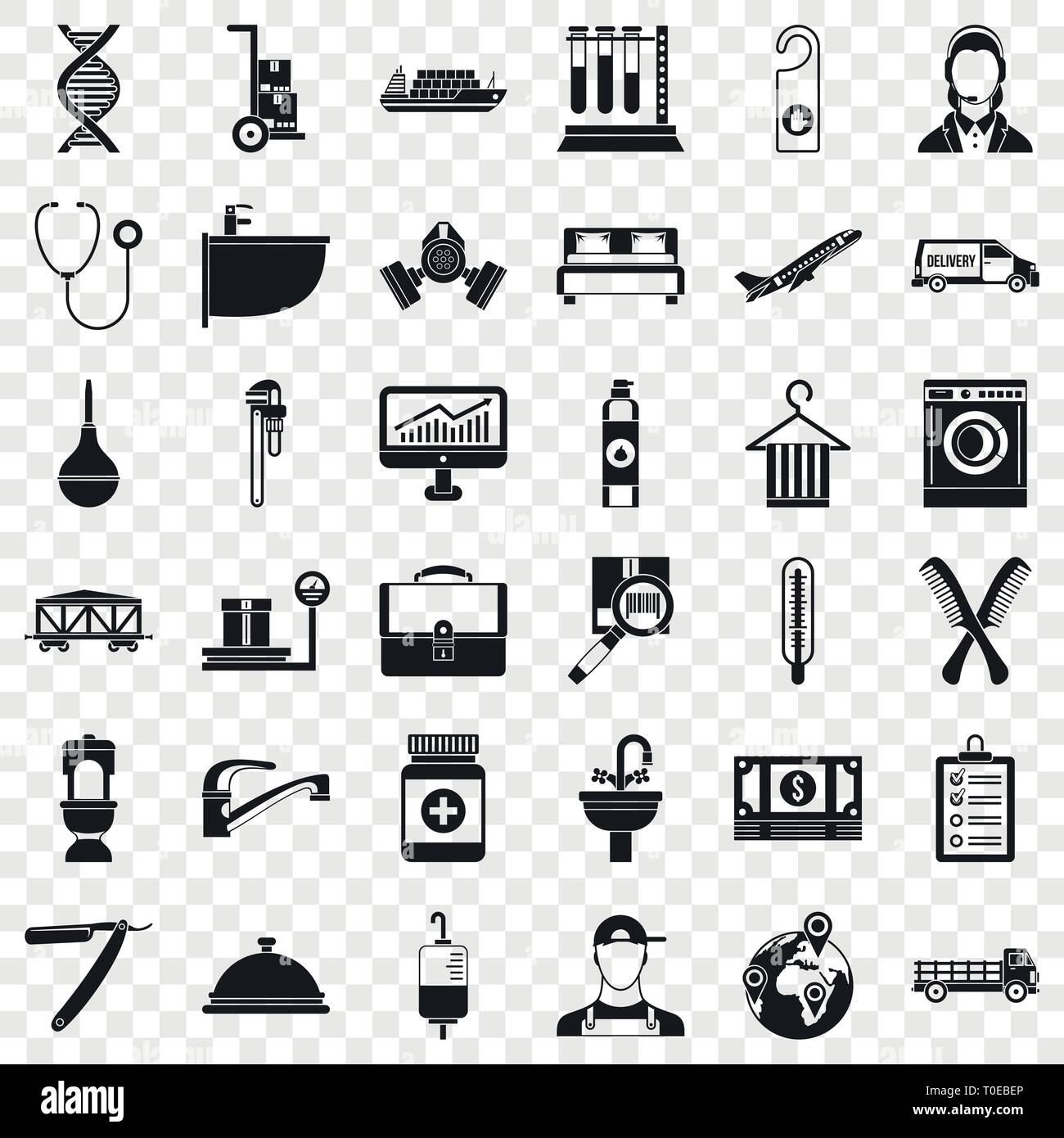 Working icons set, simple style Stock Vector Image & Art - Alamy