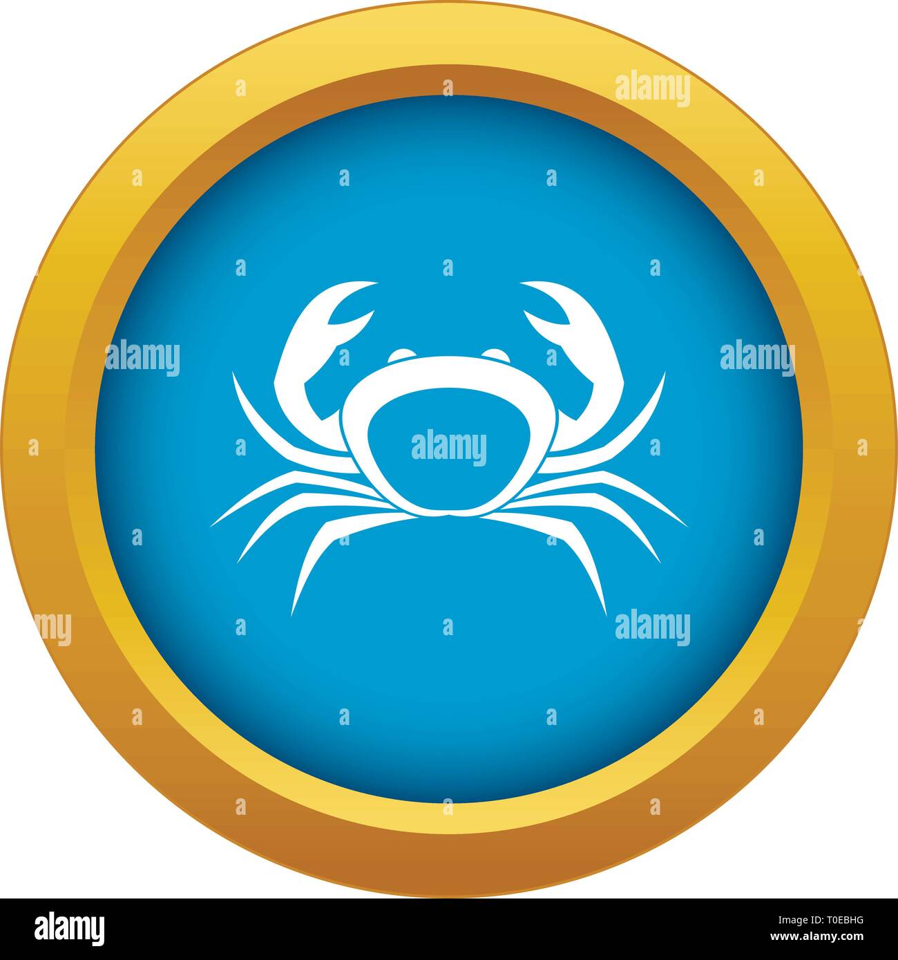Crab icon blue vector isolated Stock Vector Image & Art - Alamy