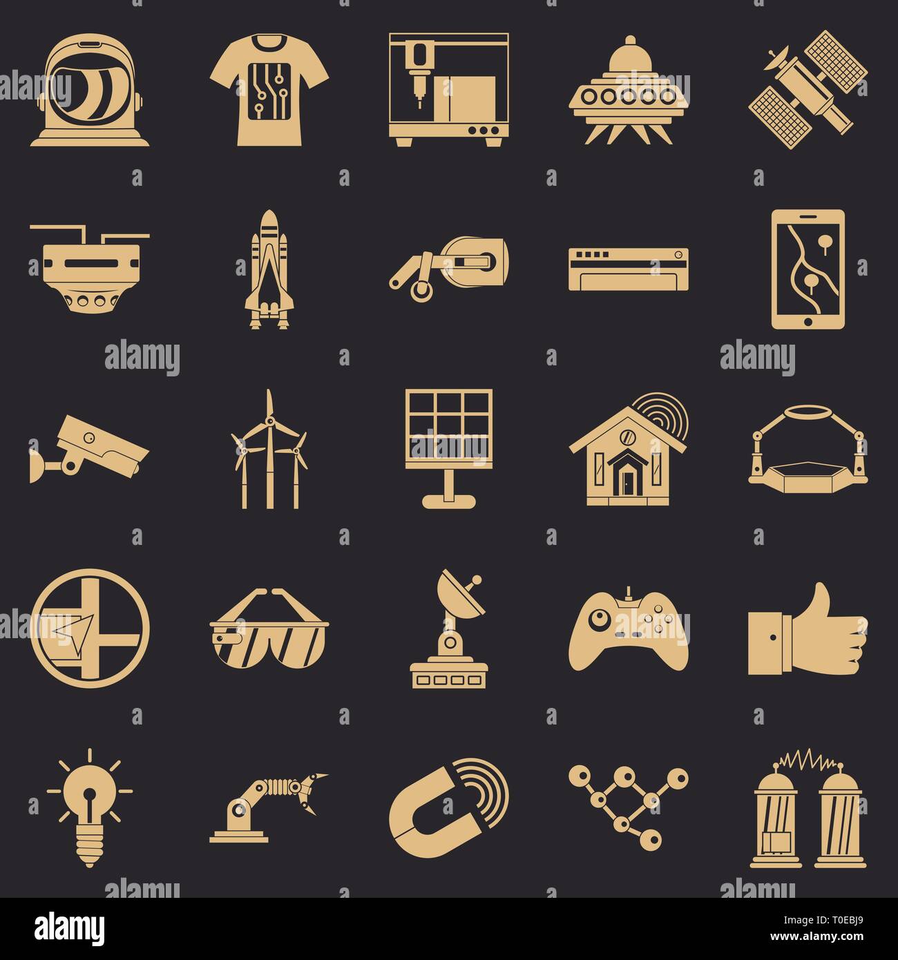 Near future icons set, simple style Stock Vector Image & Art - Alamy