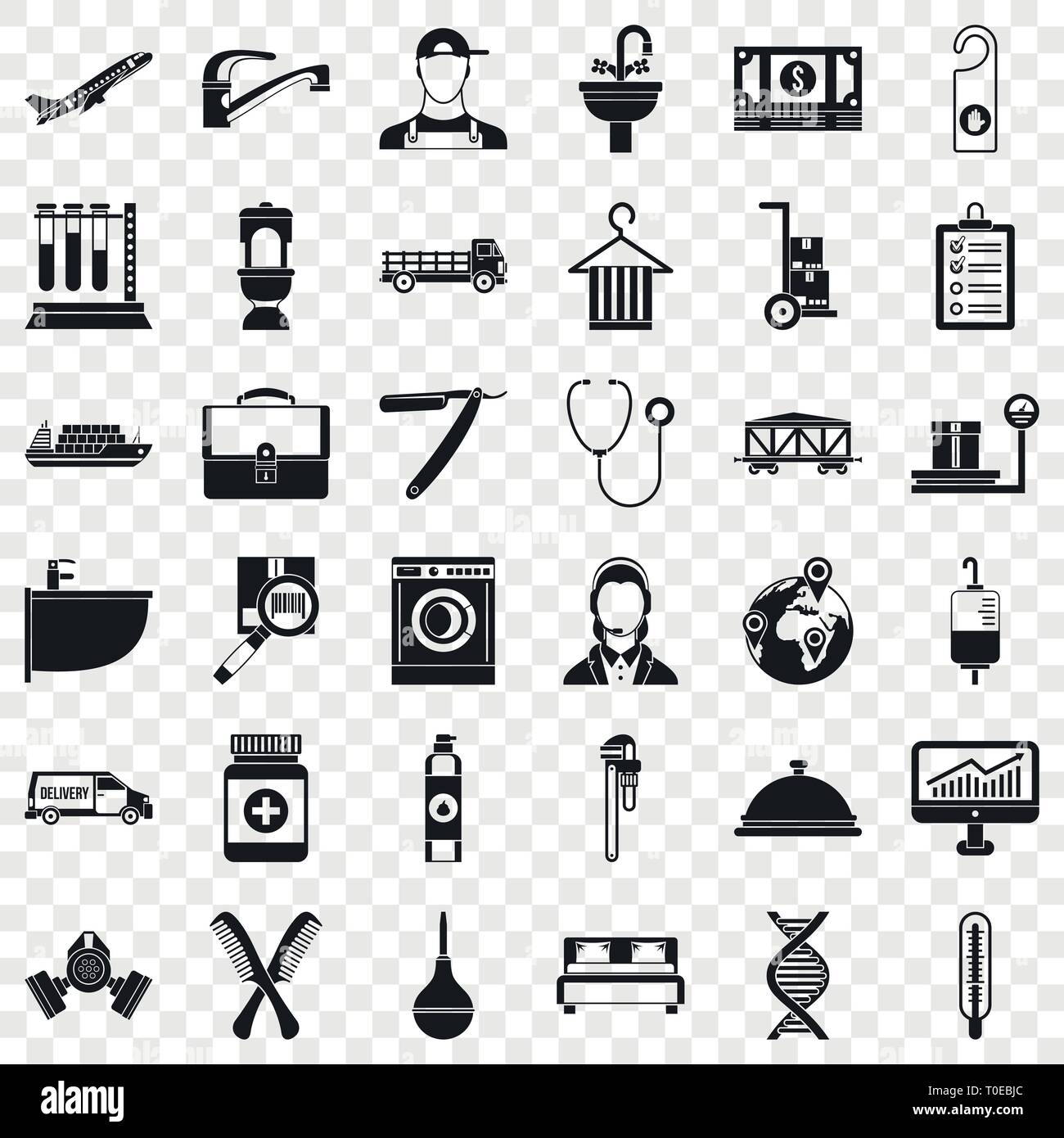 Occupation icons set, simple style Stock Vector Image & Art - Alamy