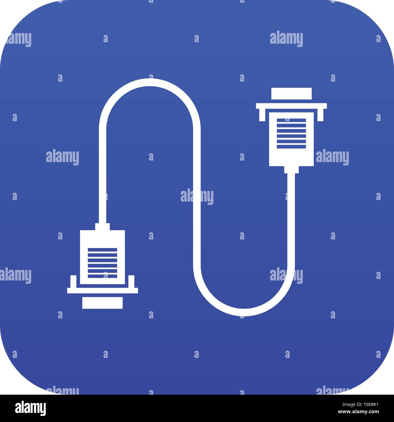 Cable wire computer icon digital blue Stock Vector Image & Art - Alamy