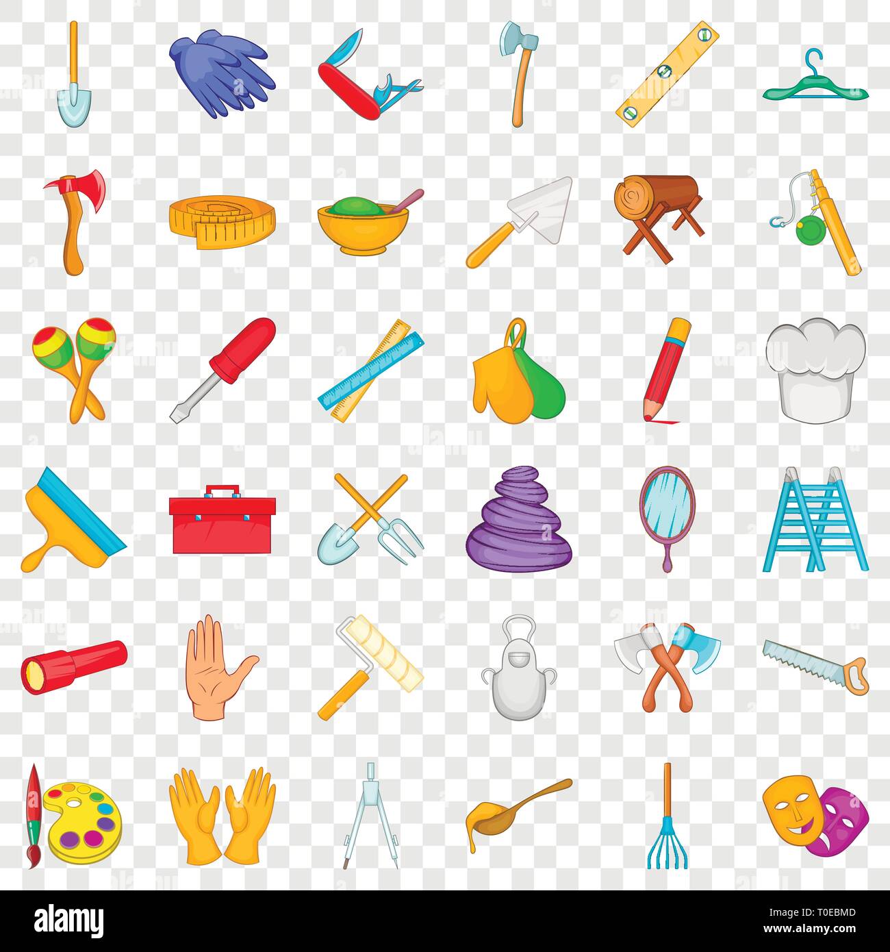 Craft icons set, cartoon style Stock Vector Image & Art - Alamy