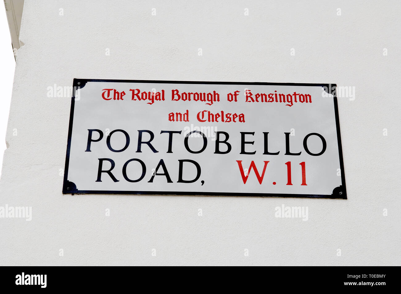 Portobello Road sign W11 Stock Photo - Alamy