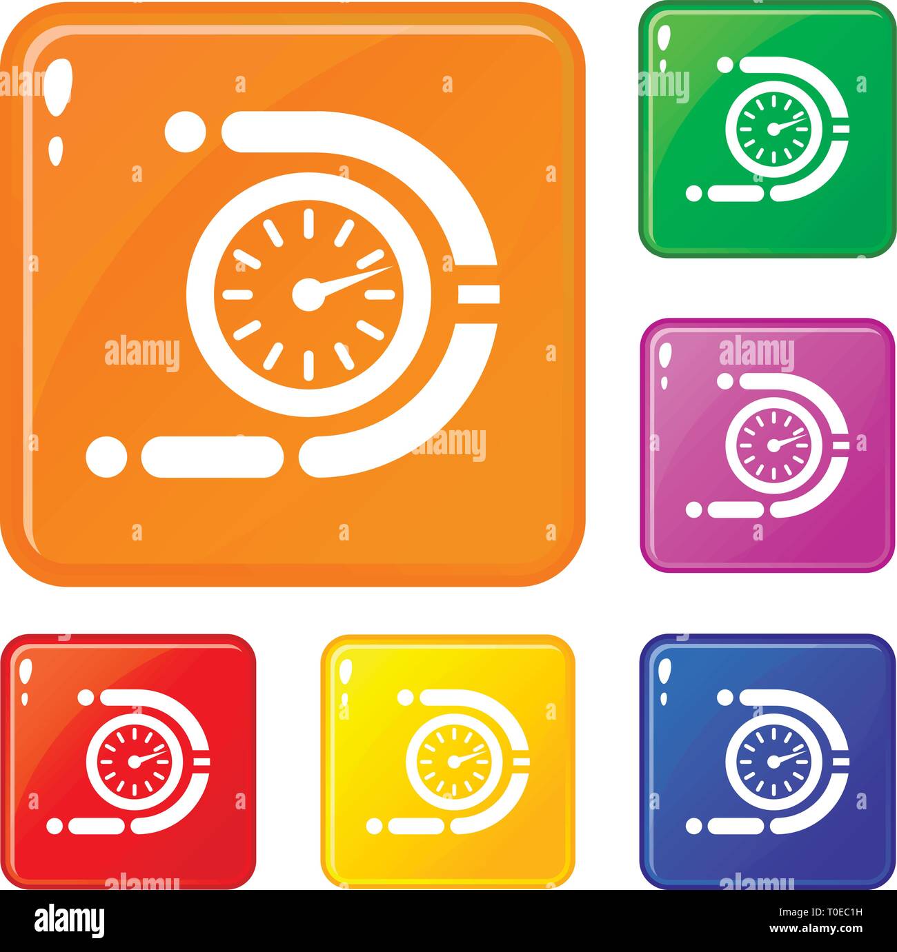 Timer icons set vector color Stock Vector Image & Art - Alamy