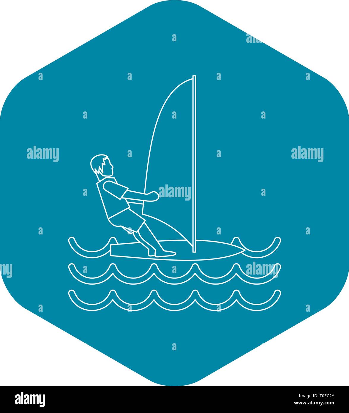 Windsurfer icon, simple style Stock Vector Image & Art - Alamy