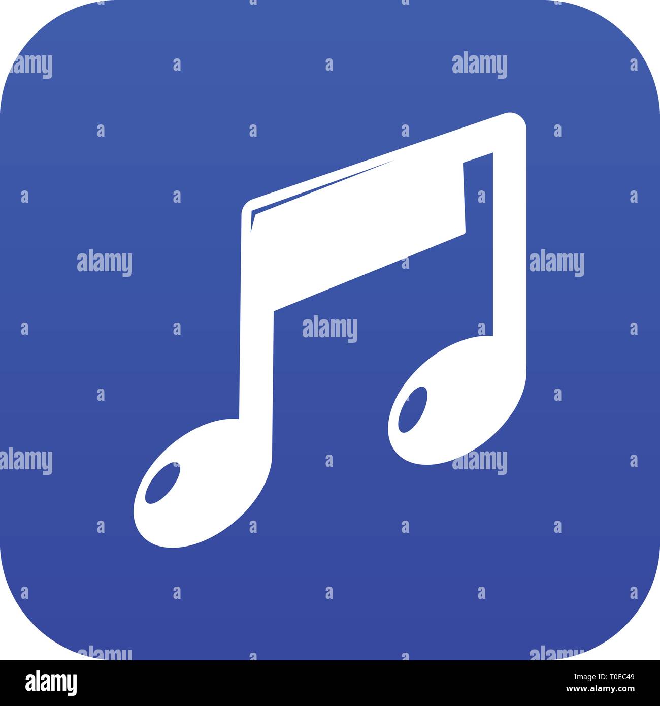Music note icon blue vector Stock Vector Image & Art - Alamy