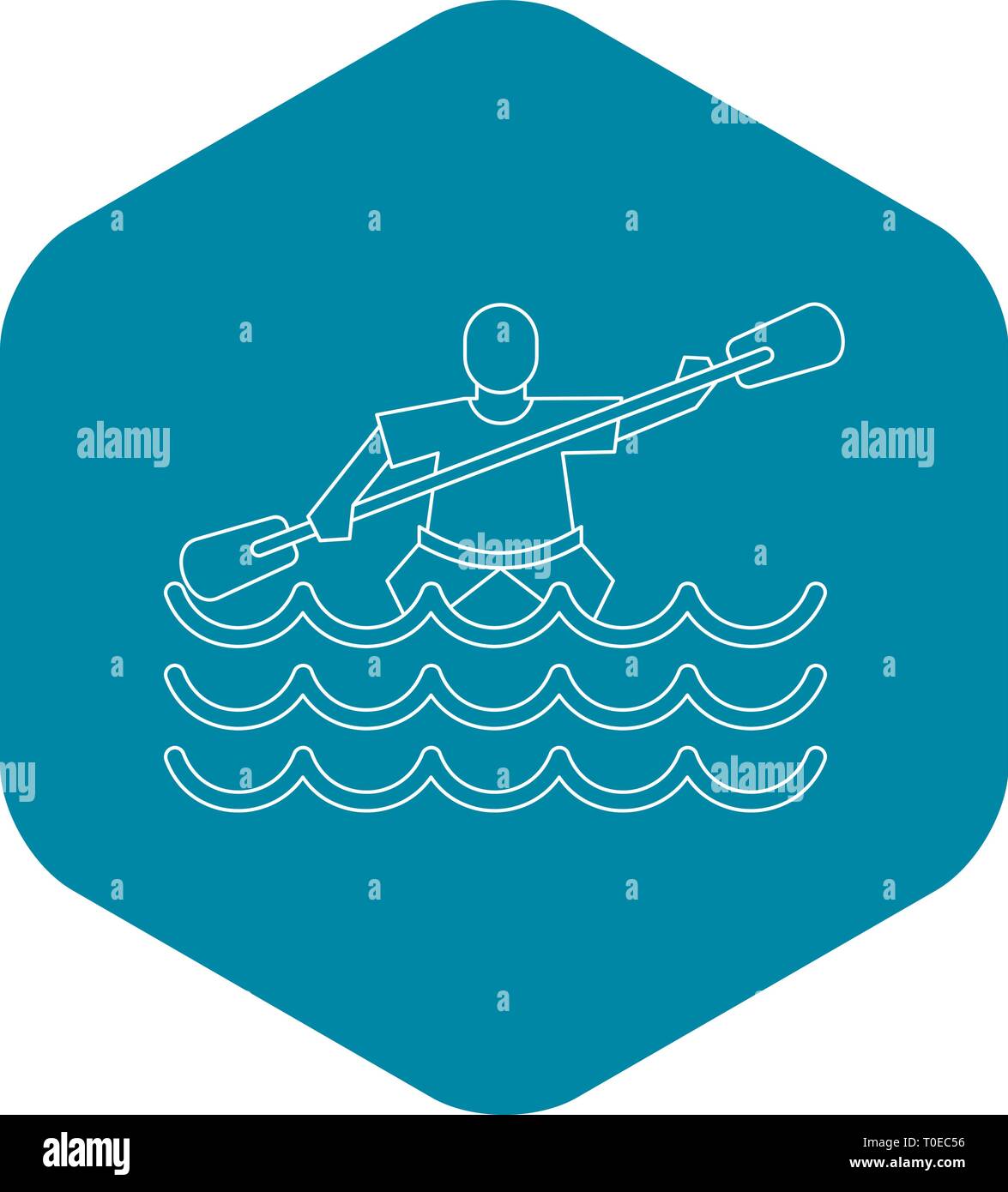 Kayak slalom icon, simple style Stock Vector Image & Art - Alamy
