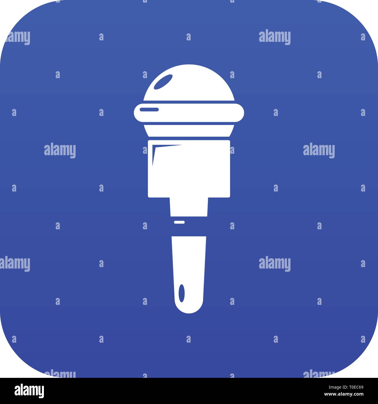 Microphone icon blue vector Stock Vector Image & Art - Alamy