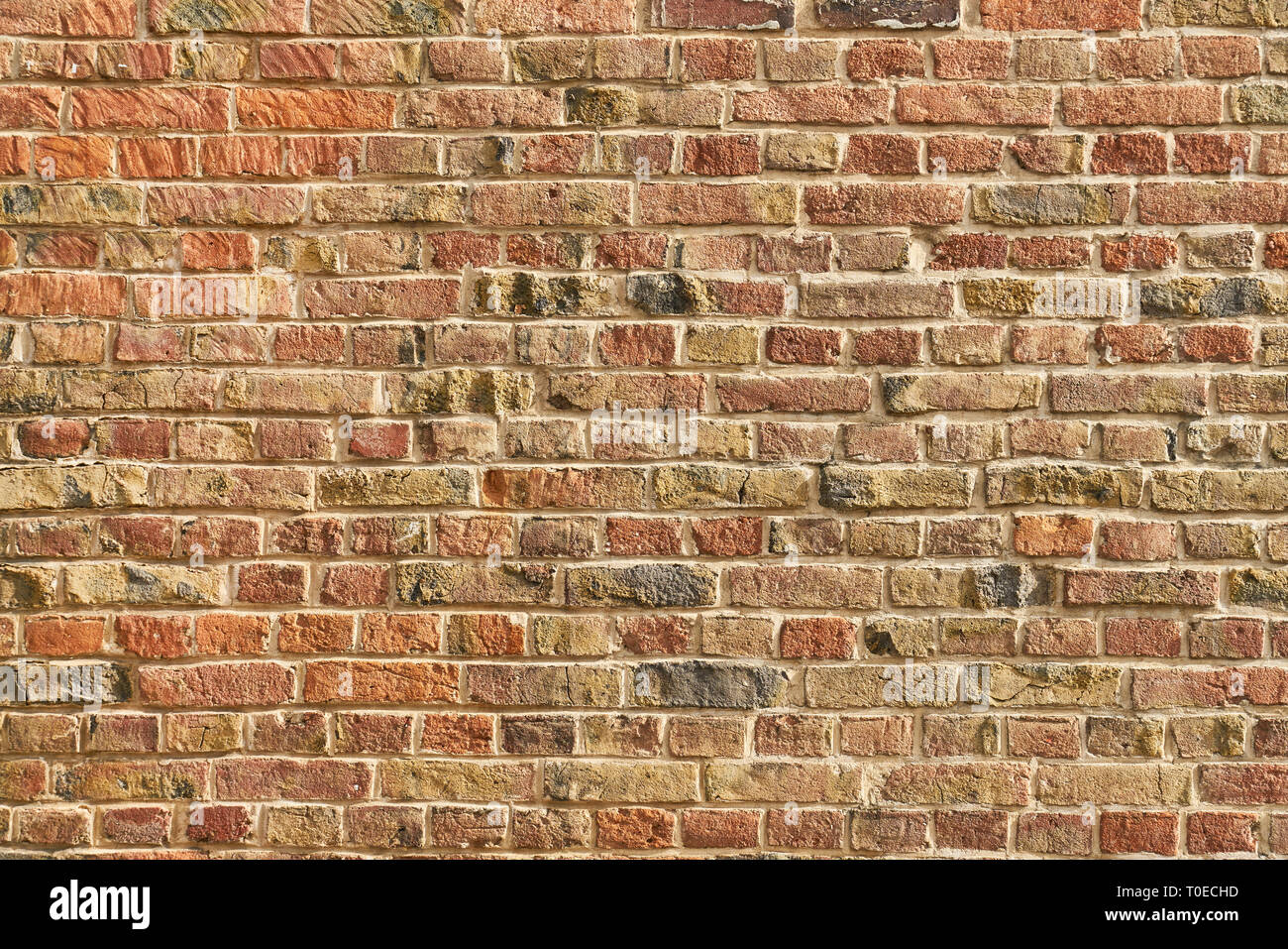Old wall or brick wall from many red bricks as a background texture ...