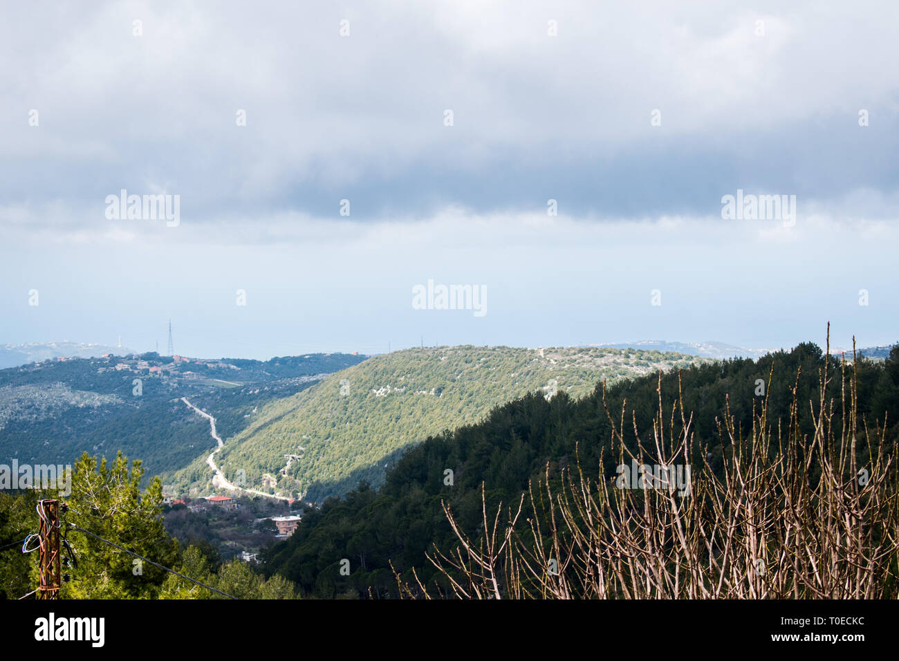 this is a capture for a landscape in Lebanon with a beautiful green ...
