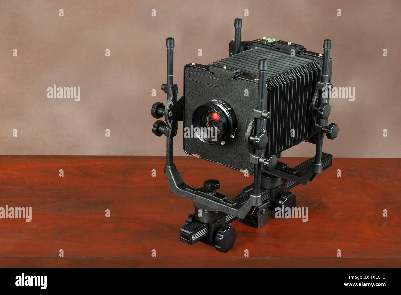 Horizontal shot of a Professional View Camera With Copy Space angled on ...