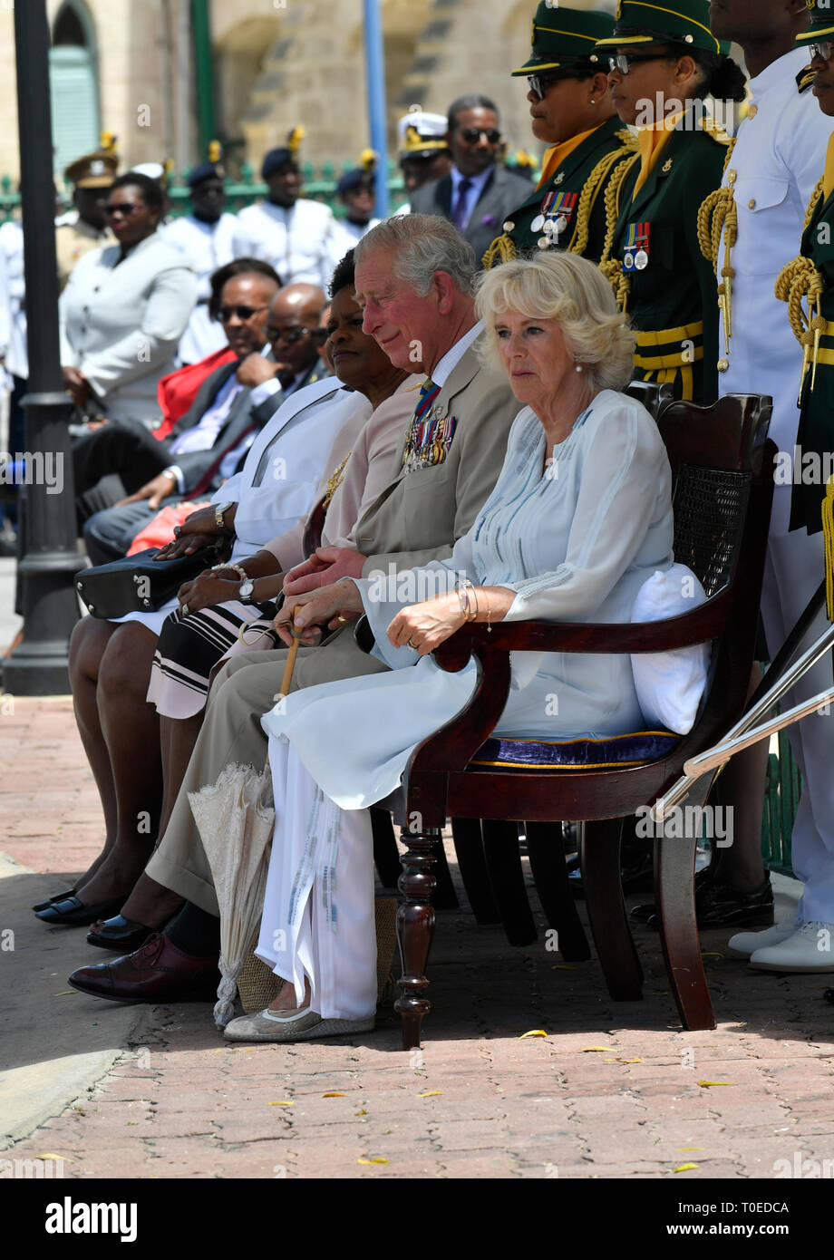 The Prince of Wales and the Duchess of Cornwall in Heroes Square ...