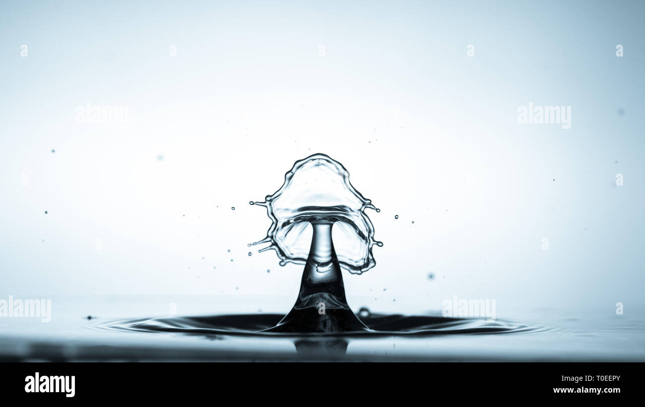 water drop collision. Water splash Stock Photo - Alamy
