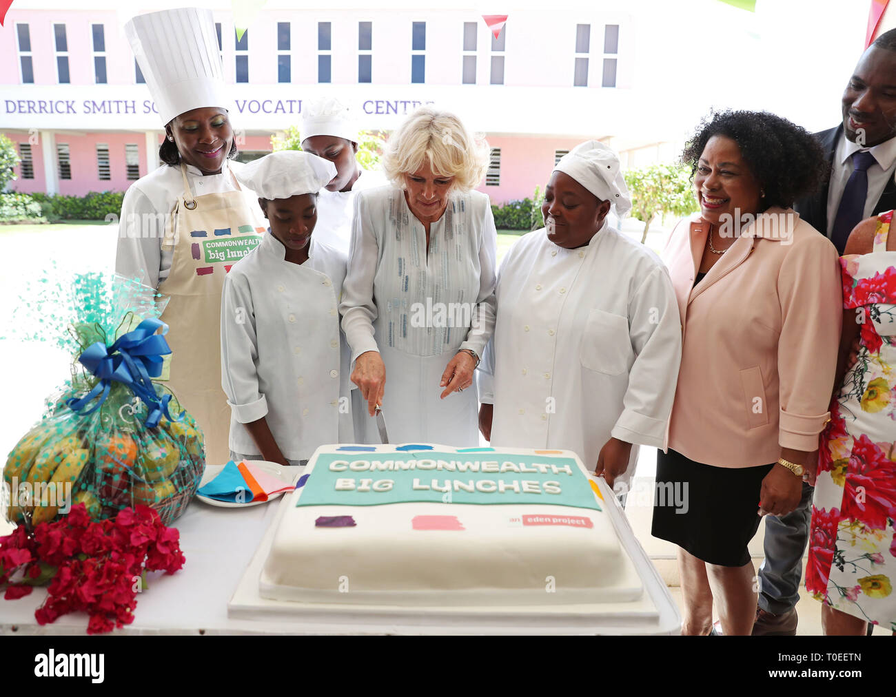 The Duchess of Cornwall attends a Big Lunch event at the Derrick Smith ...