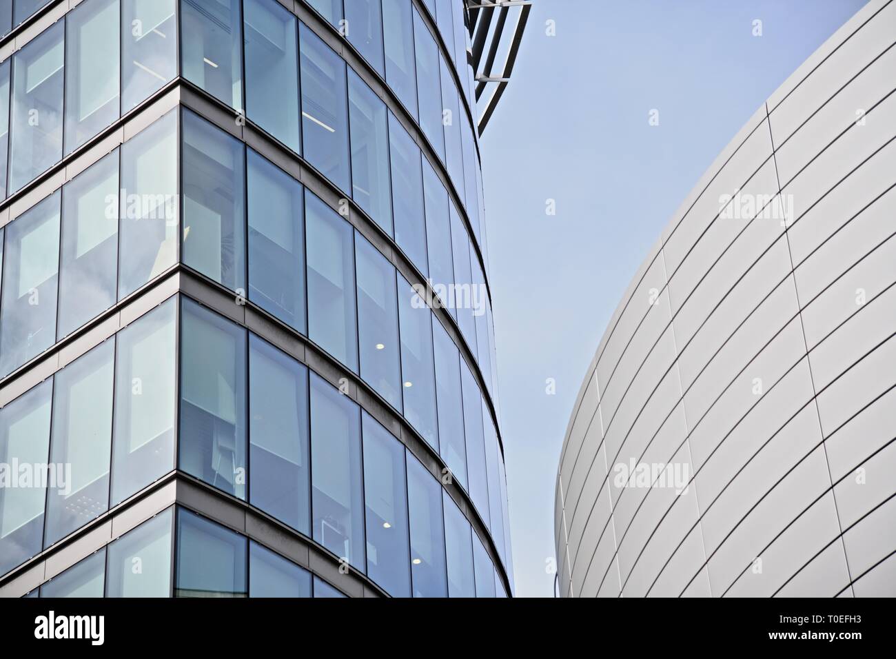 Close up office buildings in London Stock Photo - Alamy
