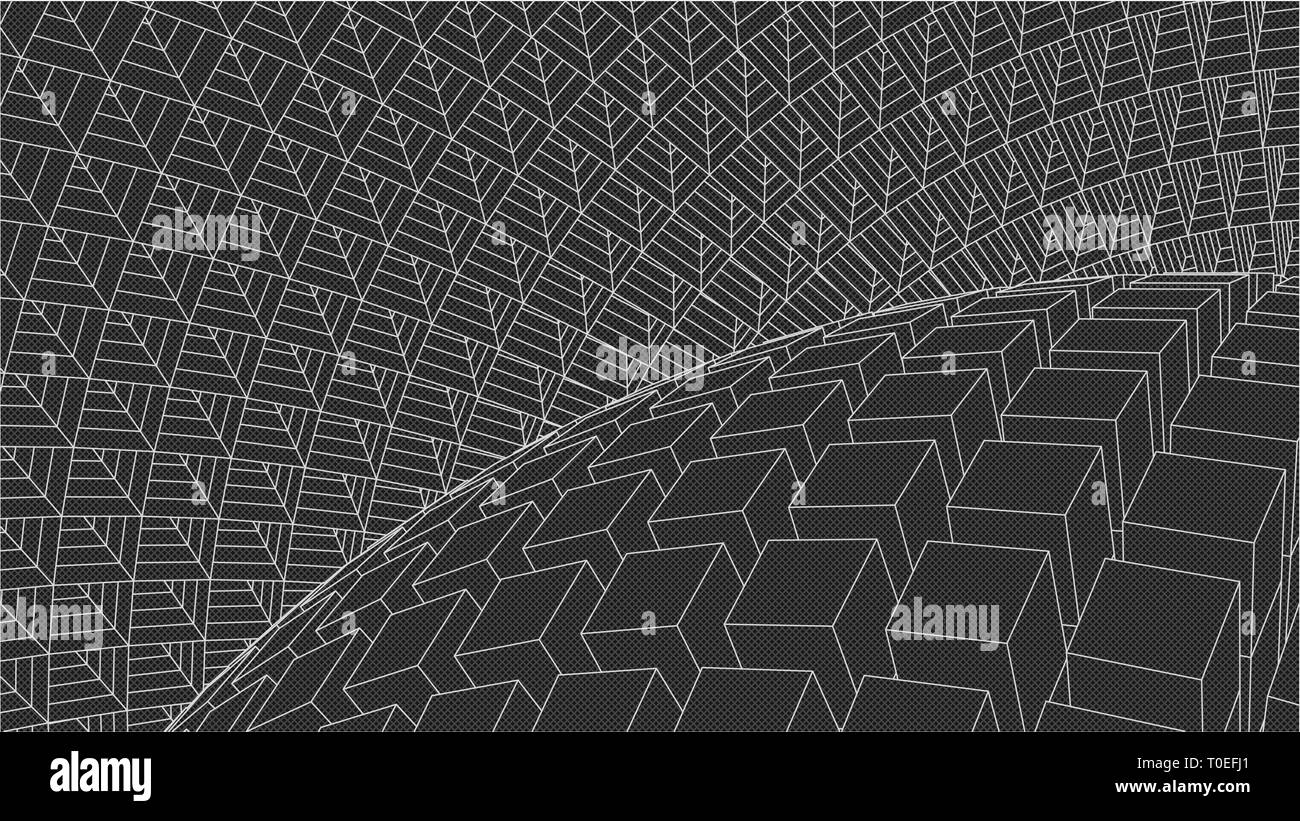 Abstract 3d Illuminated distorted Mesh Sphere . Neon Sign . Futuristic ...