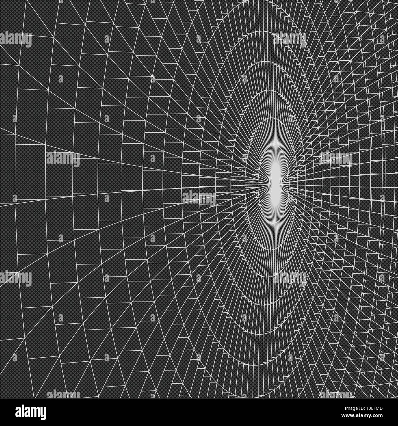 Abstract 3d Illuminated distorted Mesh Sphere . Neon Sign . Futuristic ...