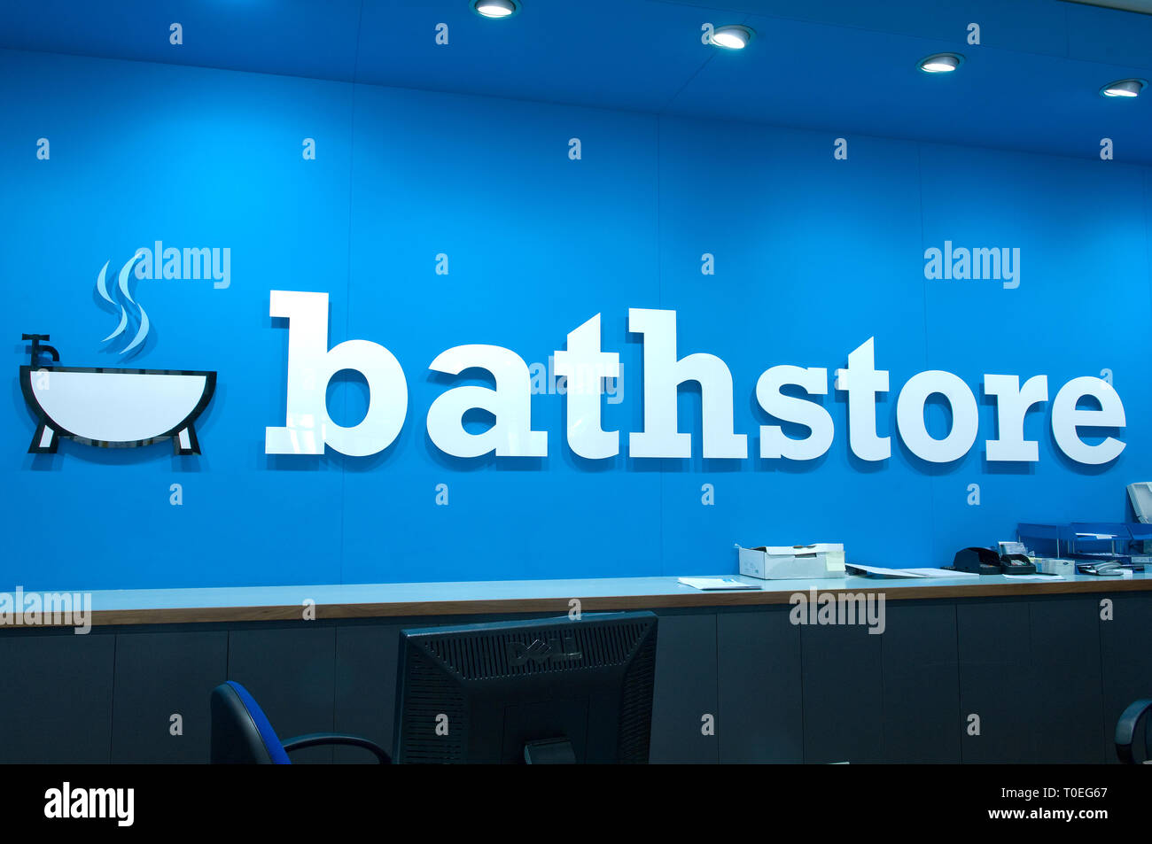 A large Bathstore sign Stock Photo - Alamy