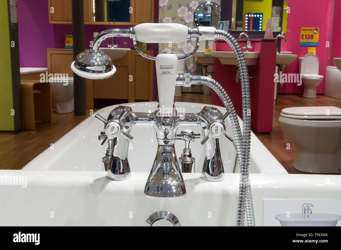 A mixer tap on display in Bathstore Stock Photo - Alamy