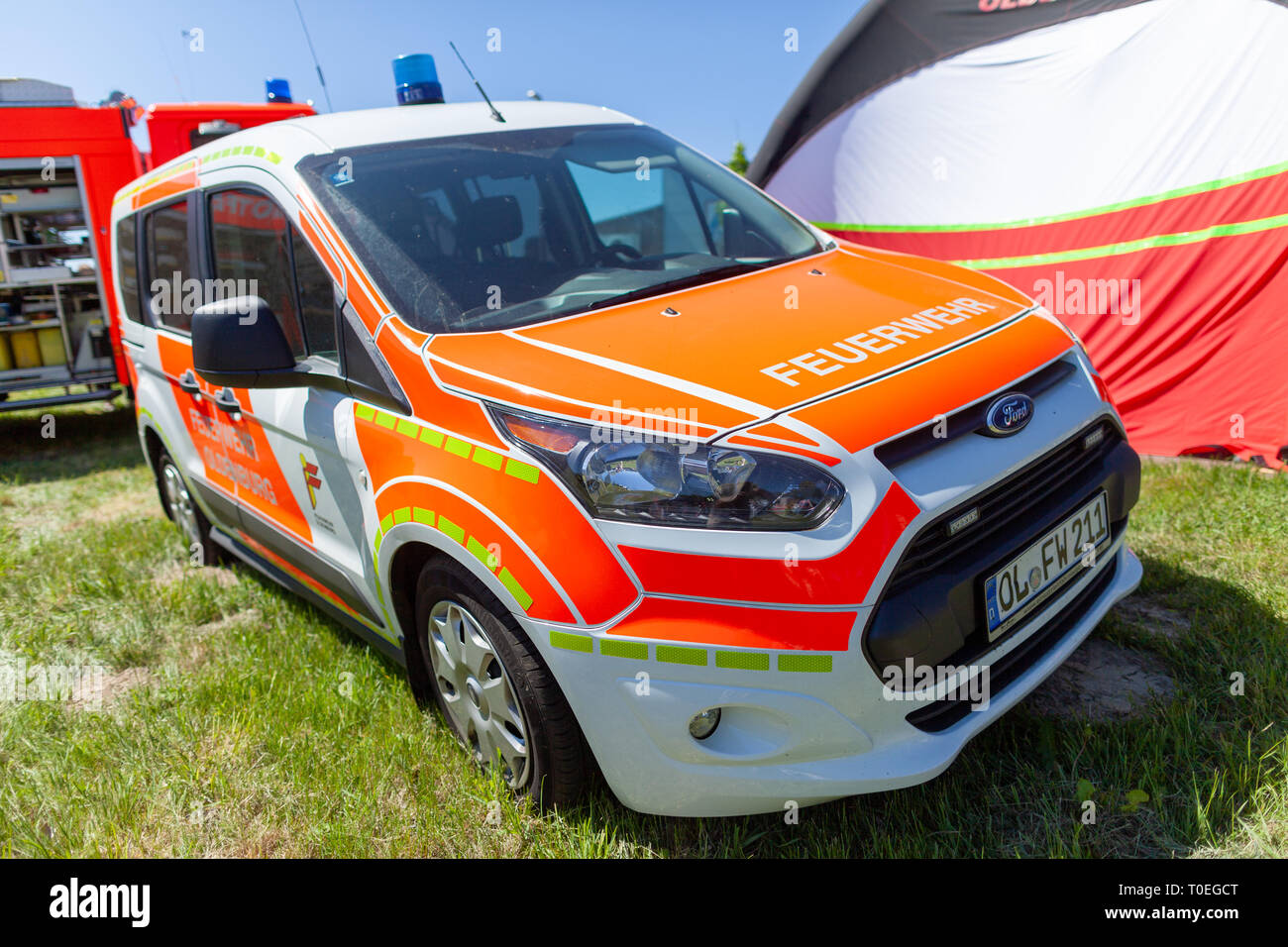 Delmenhorst / Germany - MAY 6, 2018: German fire engine from fire ...