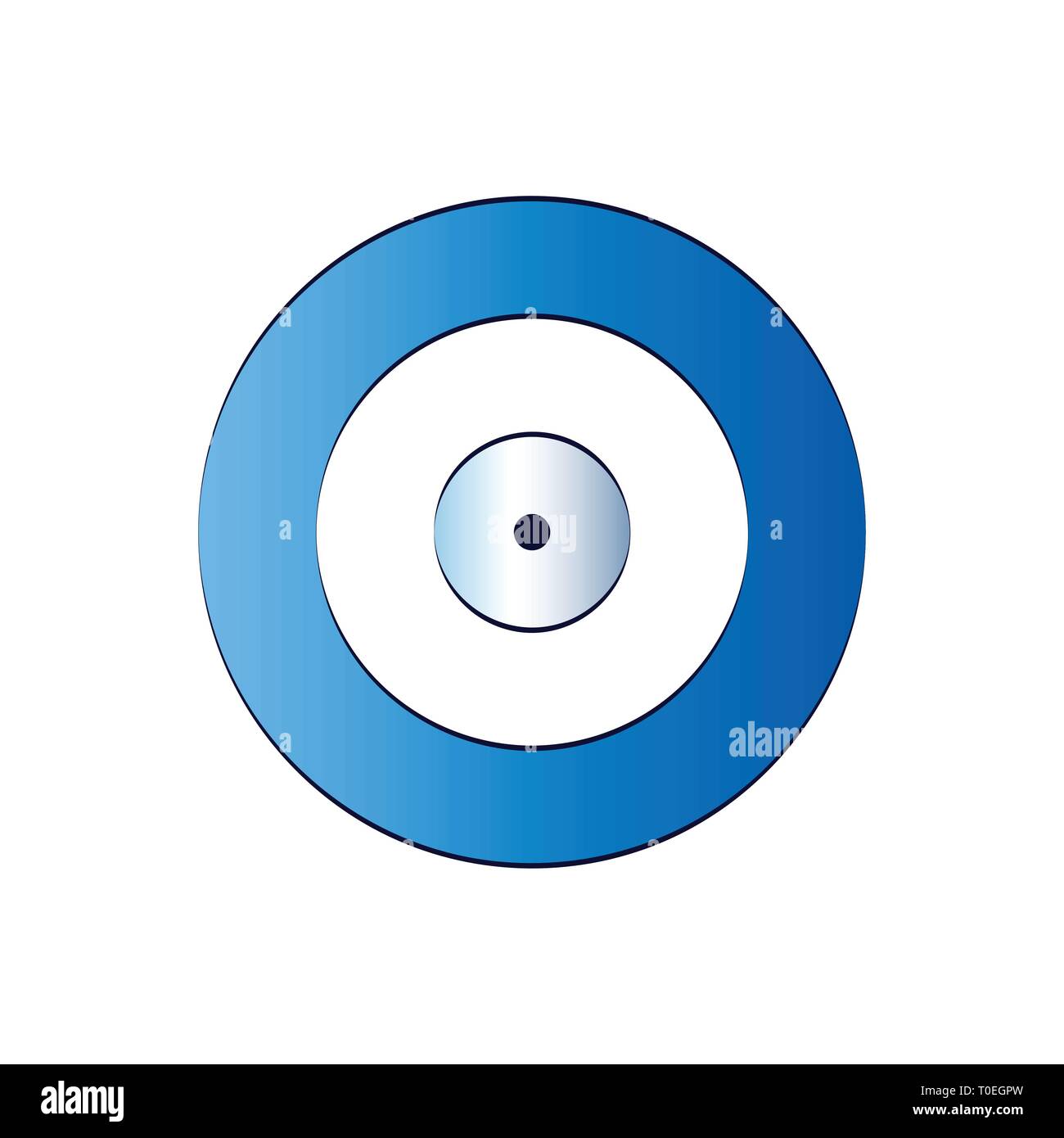 blue evil eye vector - protection symbol - isolated on white background ...