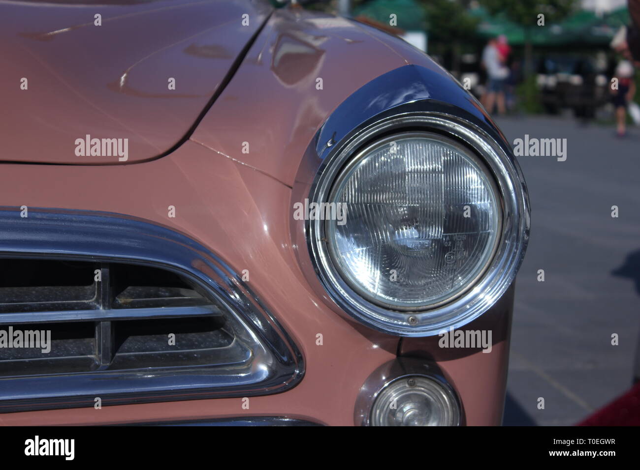 headlight of old retro car Stock Photo - Alamy